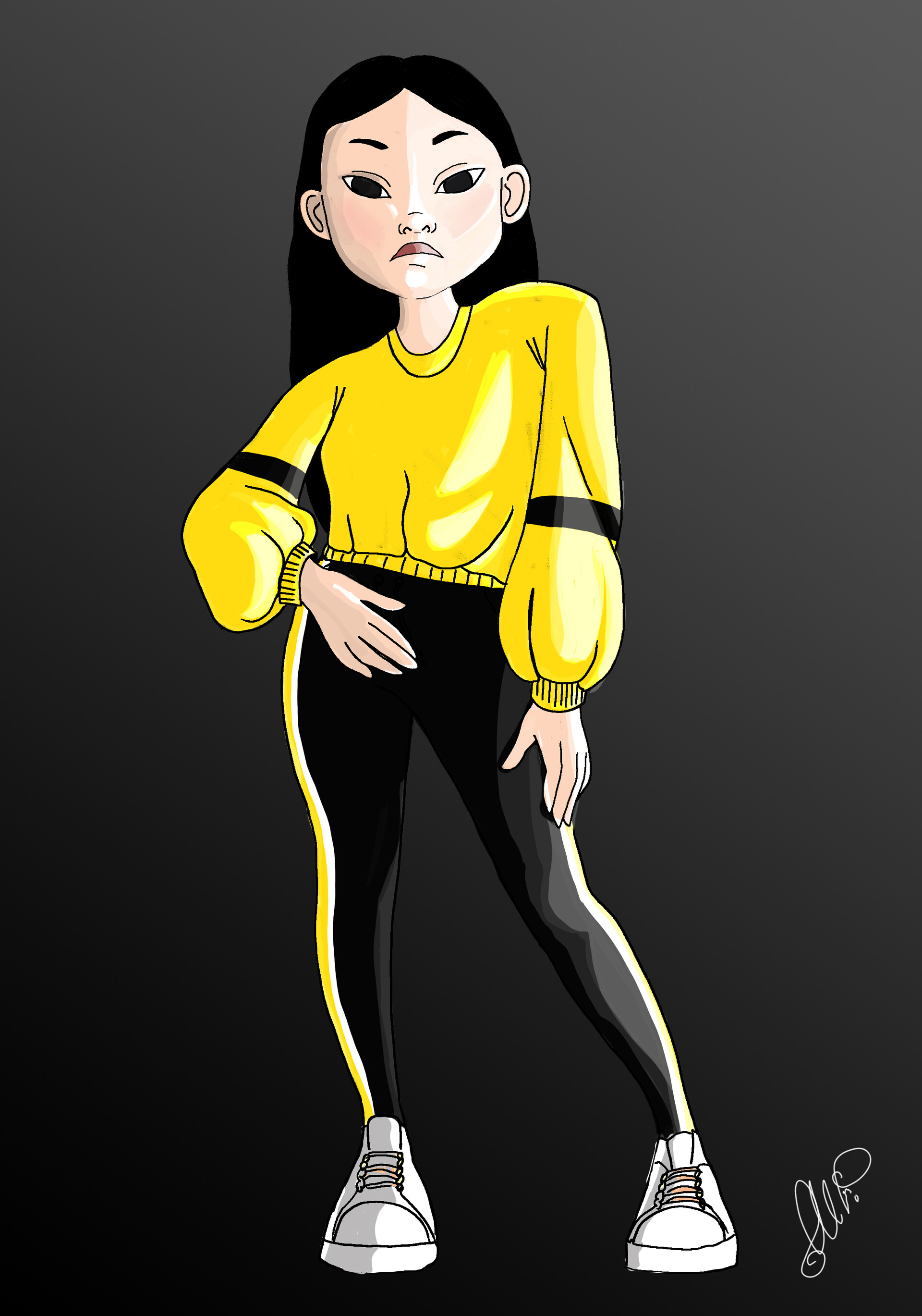 how to draw a hip hop girl