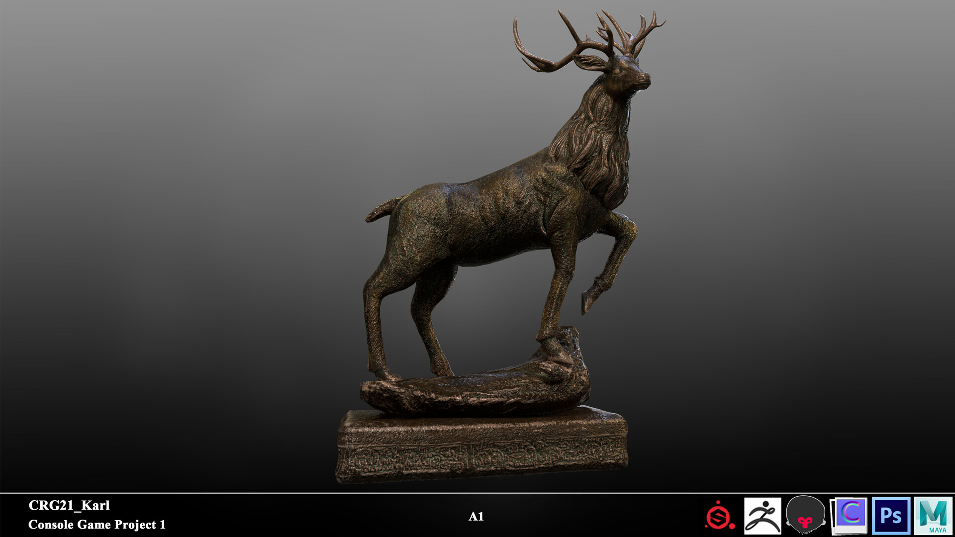 ArtStation - Stag Sculpture