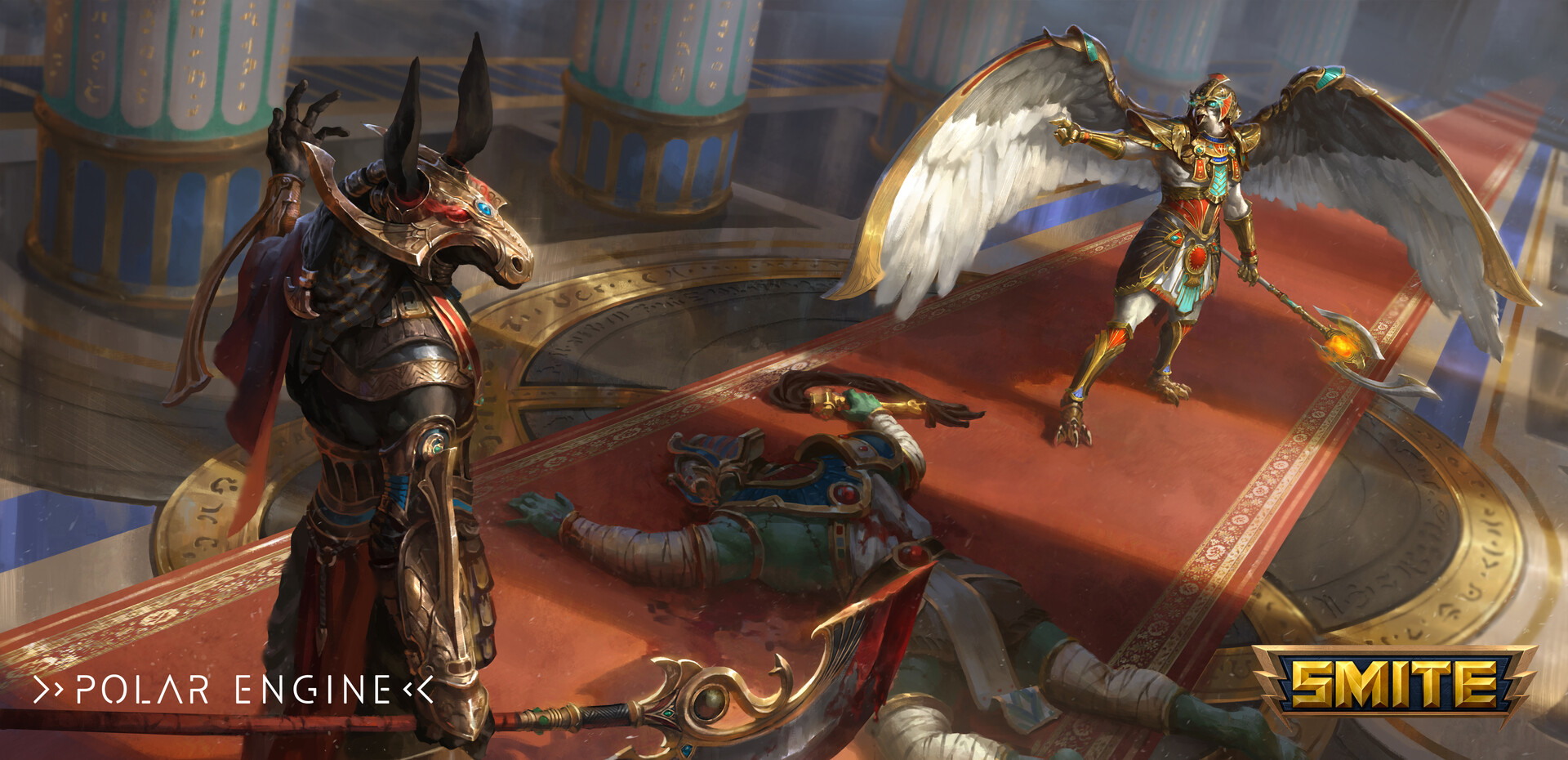 Polar Engine - Smite: Battleground of the Gods - Horus and Set Key Art