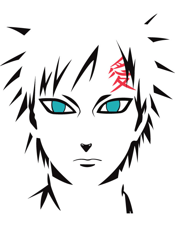 ArtStation - Gaara - Naruto Shippuden Flat Illustration