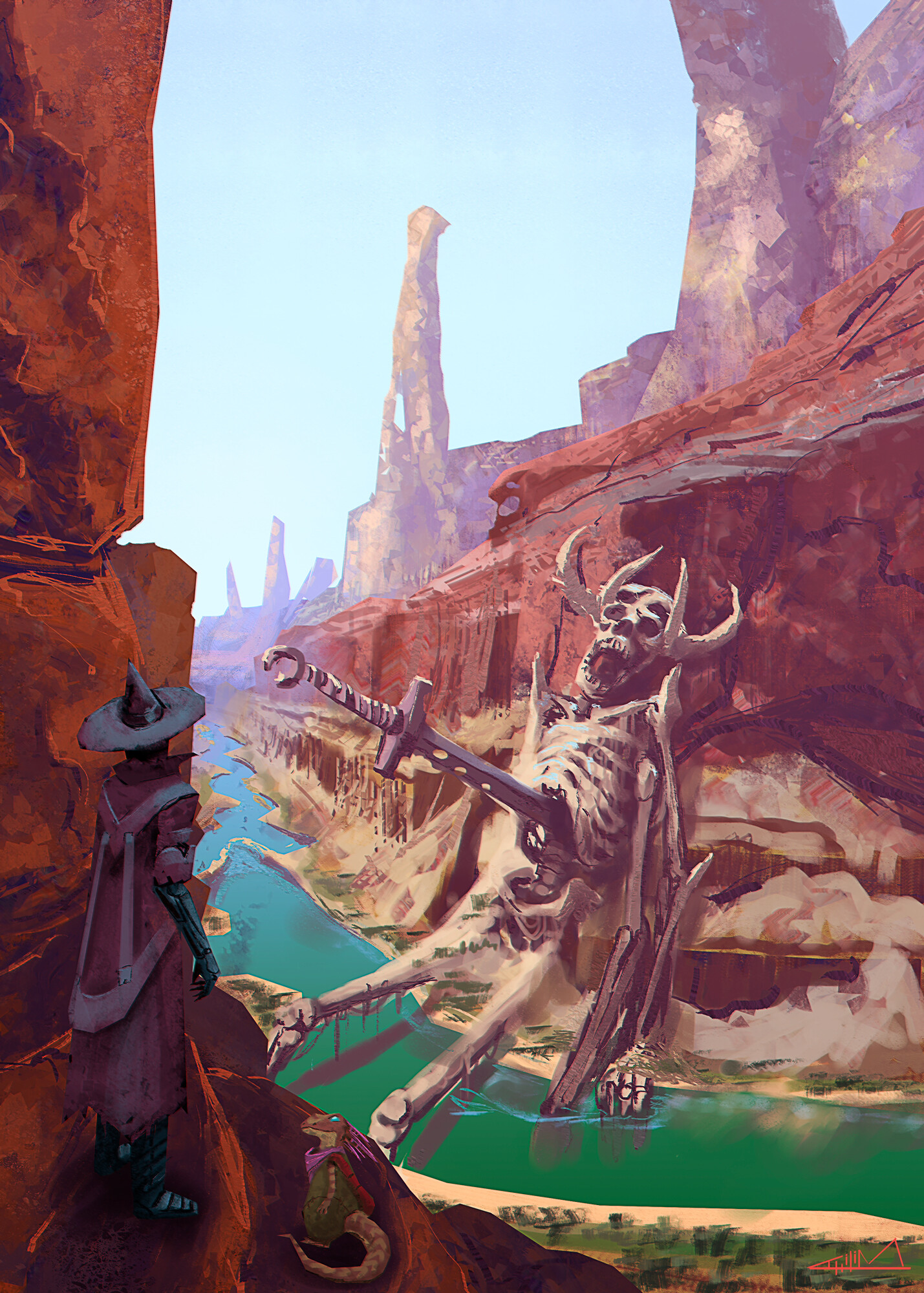 ArtStation - Sword, bones and rocks