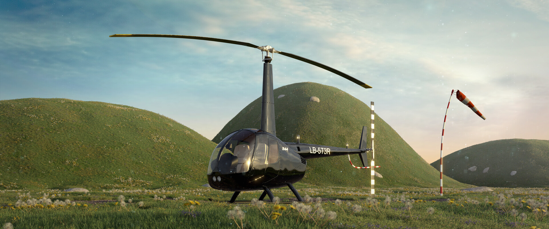ArtStation - Stylized Robinson R44