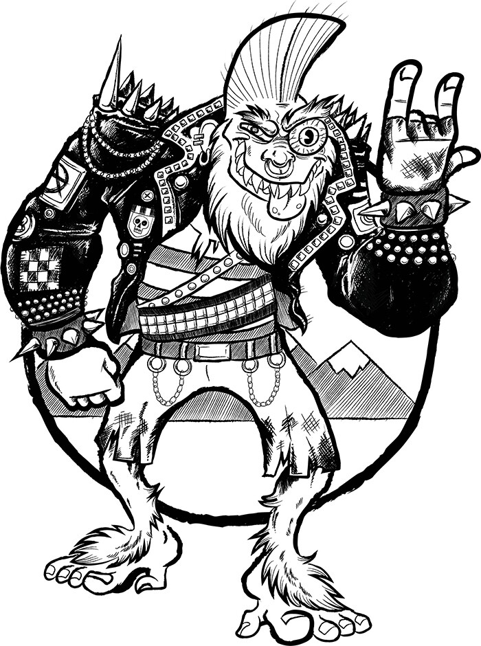 punk rock coloring pages