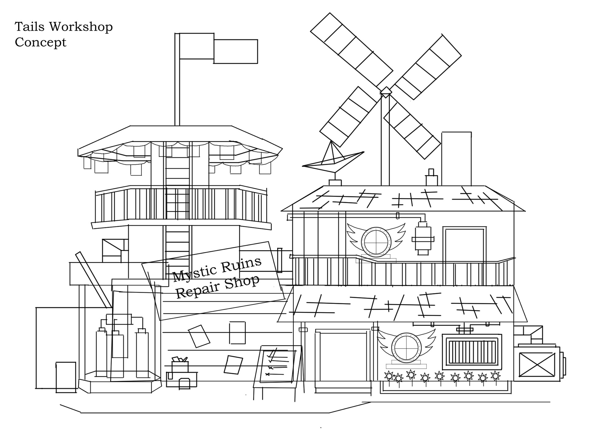 Charniecia Gardner - Tail's Workshop Redesign Concept Art