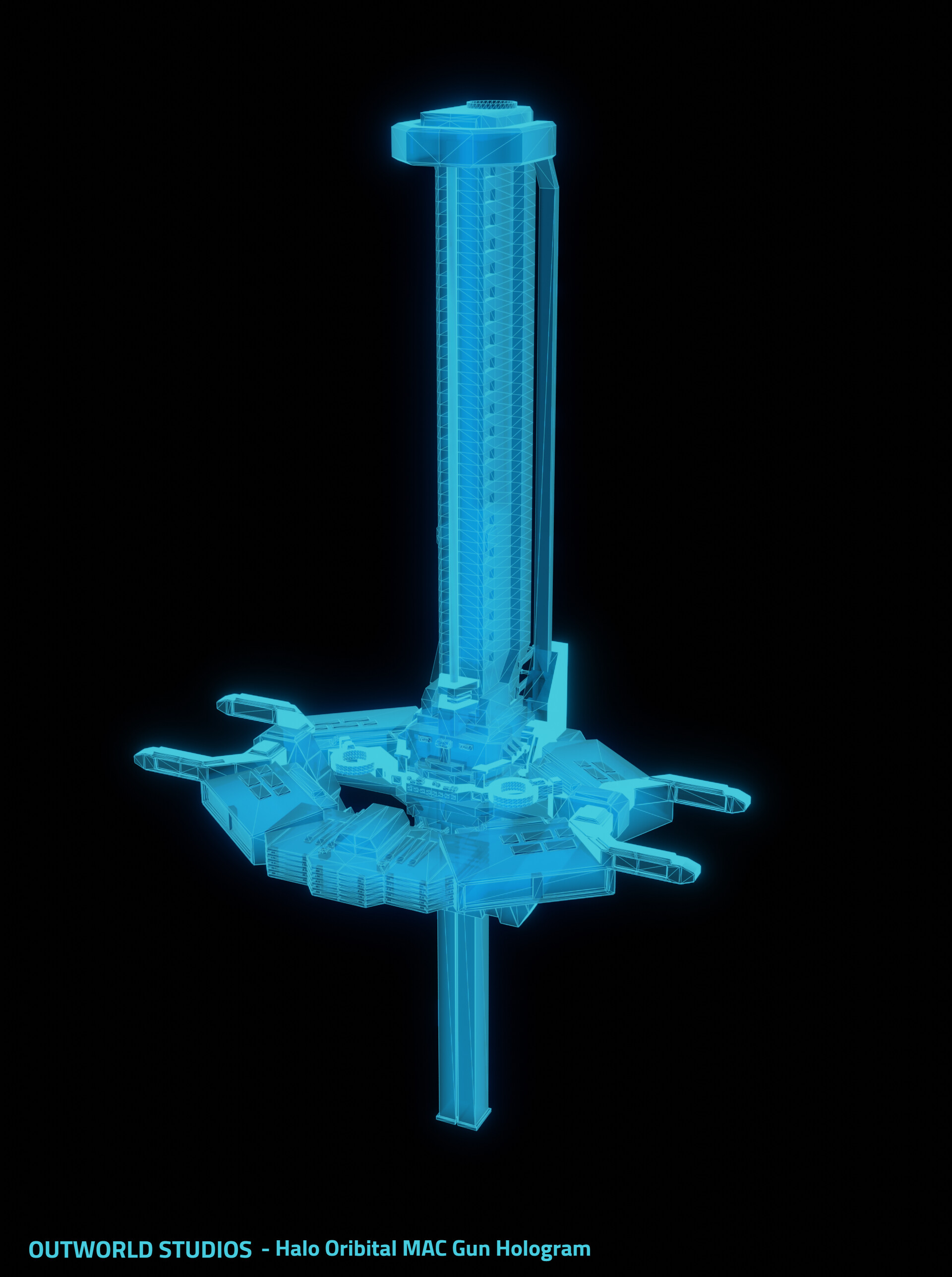 ArtStation - Halo Orbital MAC Gun Hologram
