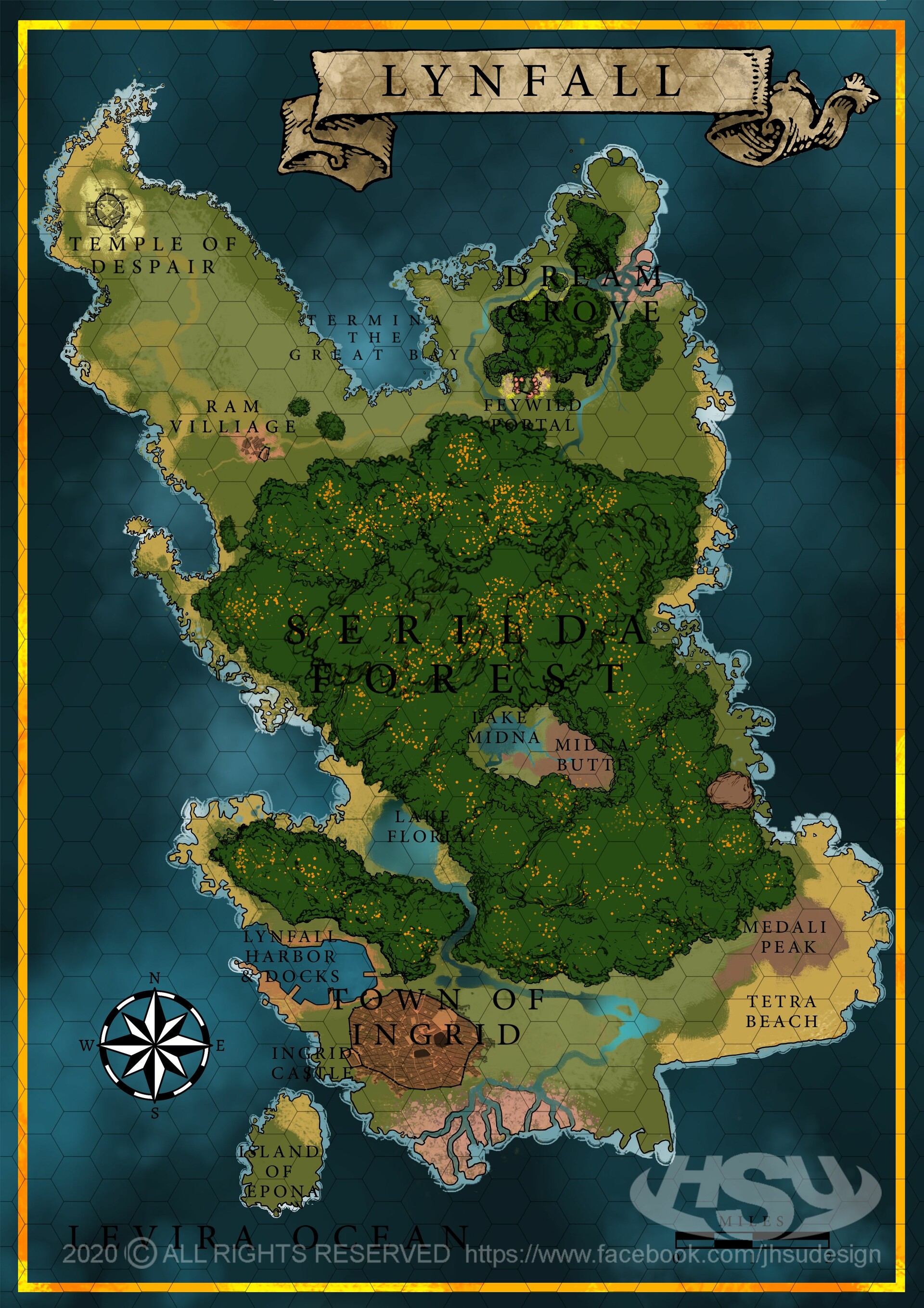 ArtStation - Lynfall Island Map