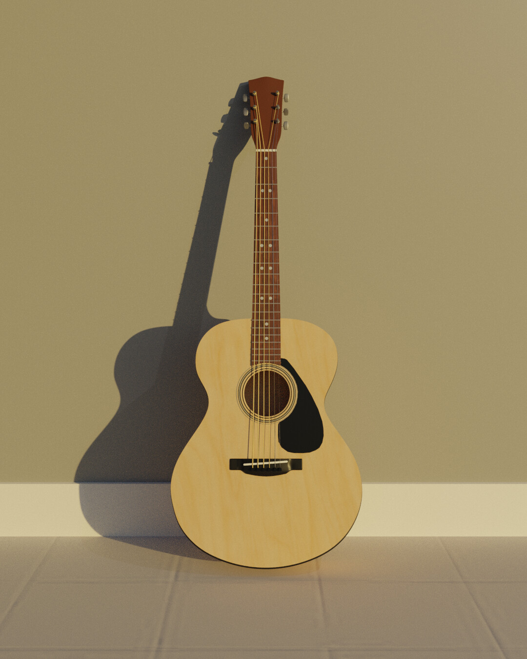 ArtStation - Guitar 3D Model (Yahama F310)