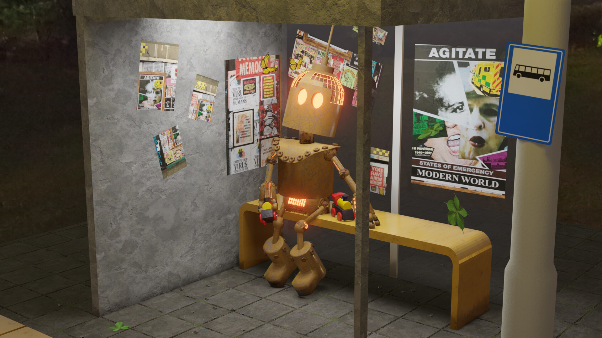 ArtStation - Robot bus