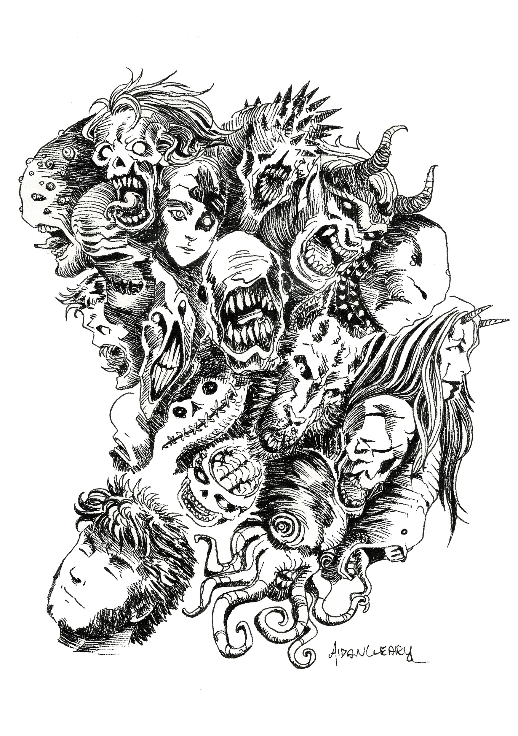 ArtStation - Horror Sketches: #97 - #102