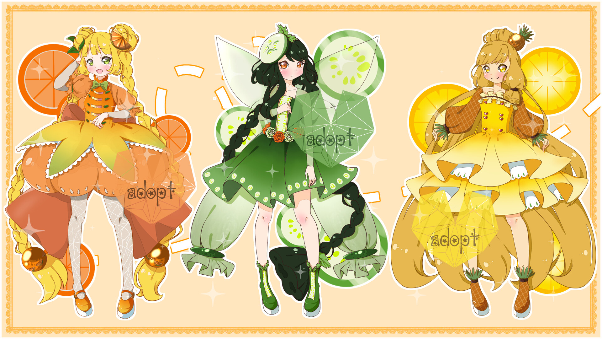 ArtStation - ADOPTABLE Fruit Girl!!