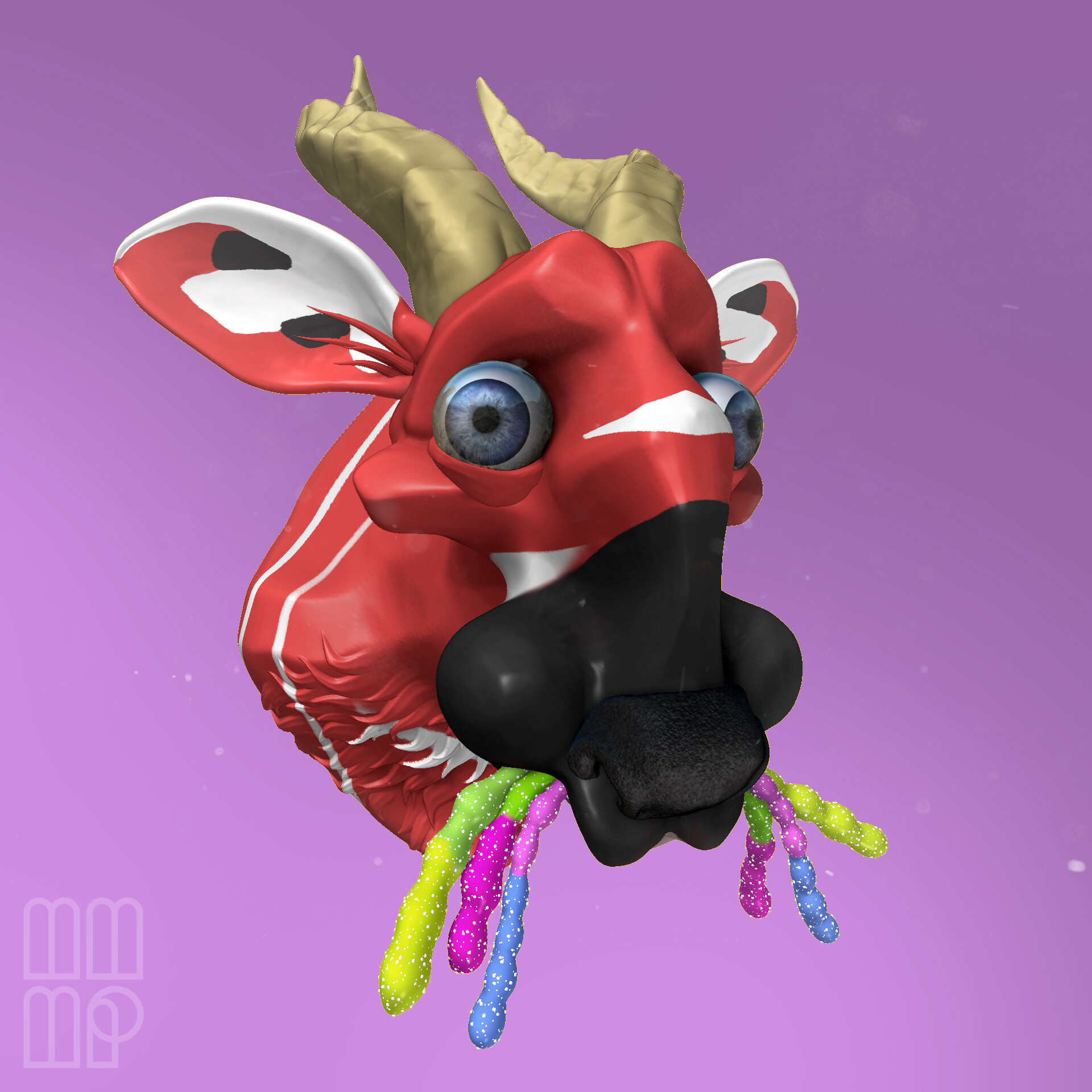 ArtStation - Candy Critters - Bongo eating Sour Gummy Worms