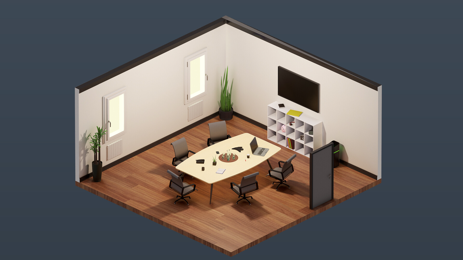 ArtStation - Isometric Meeting Room