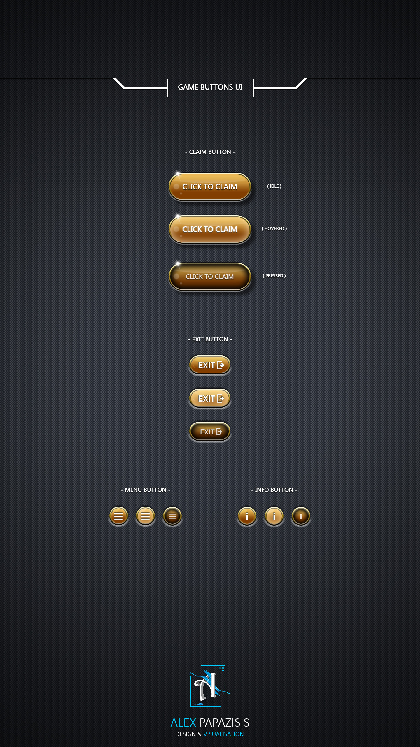 ArtStation - Game Buttons - UI
