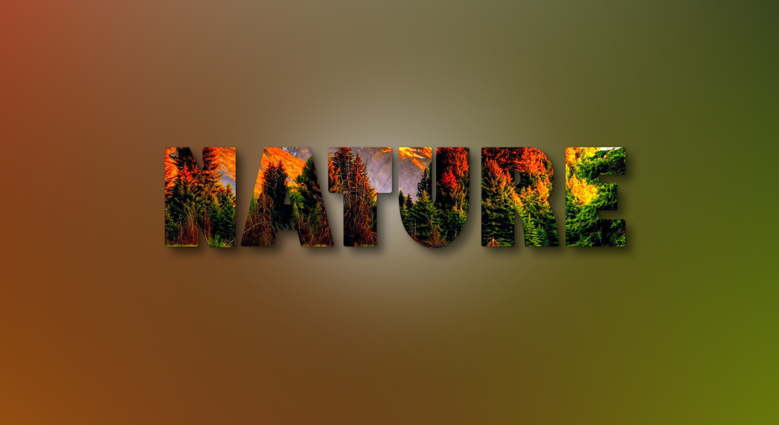 ArtStation - nature typography