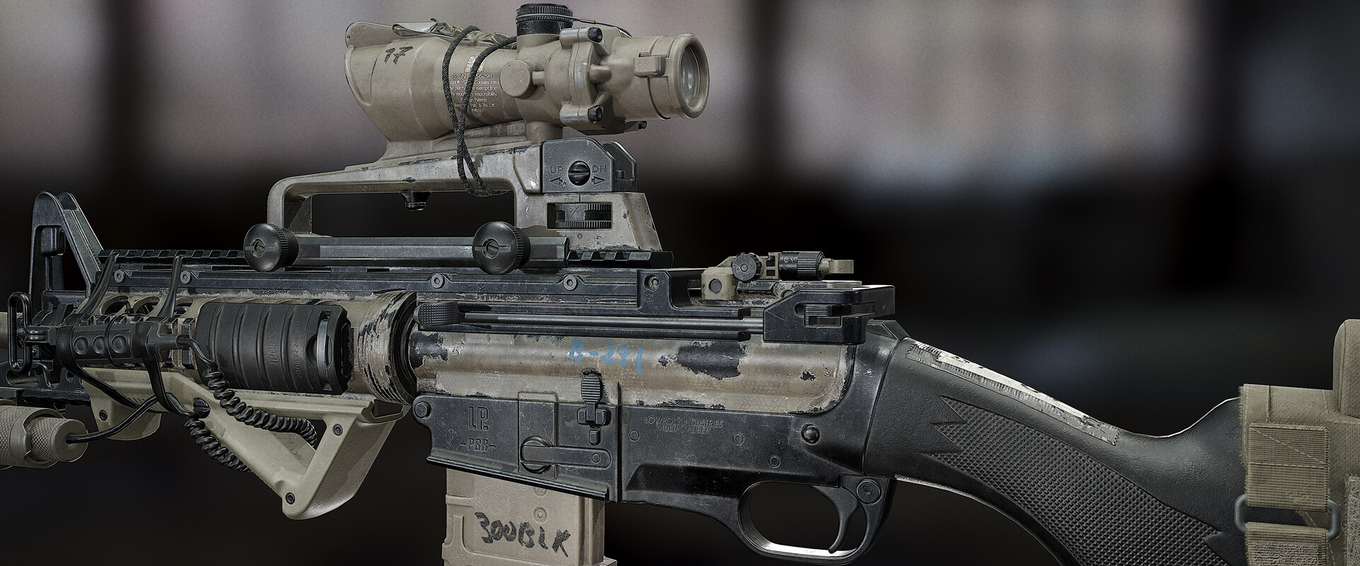 Emmanuel Marshall - Game-Ready Asset M4 Acog