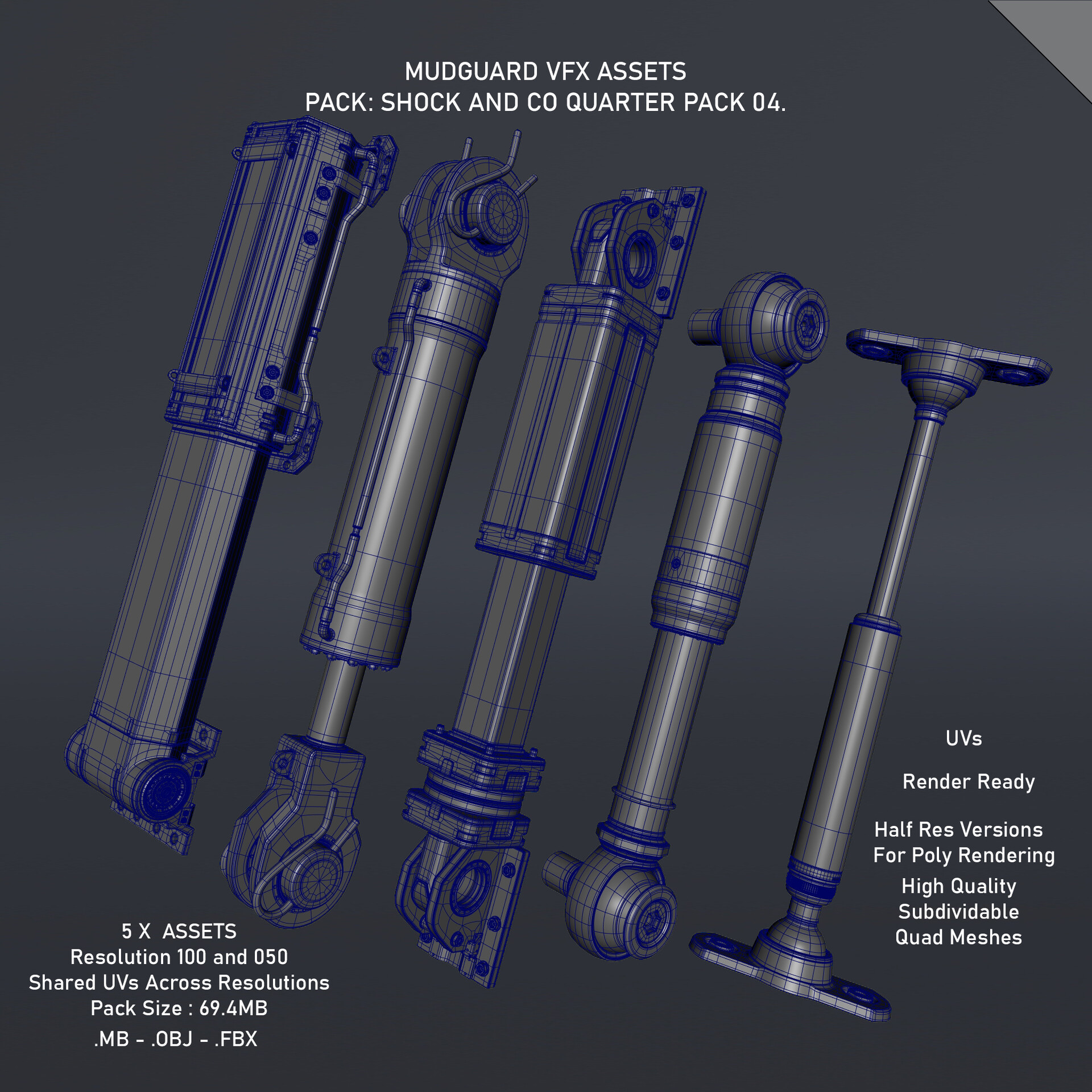 Mudguard Models - PACK: SHOCK AND CO QUARTER PACK 04