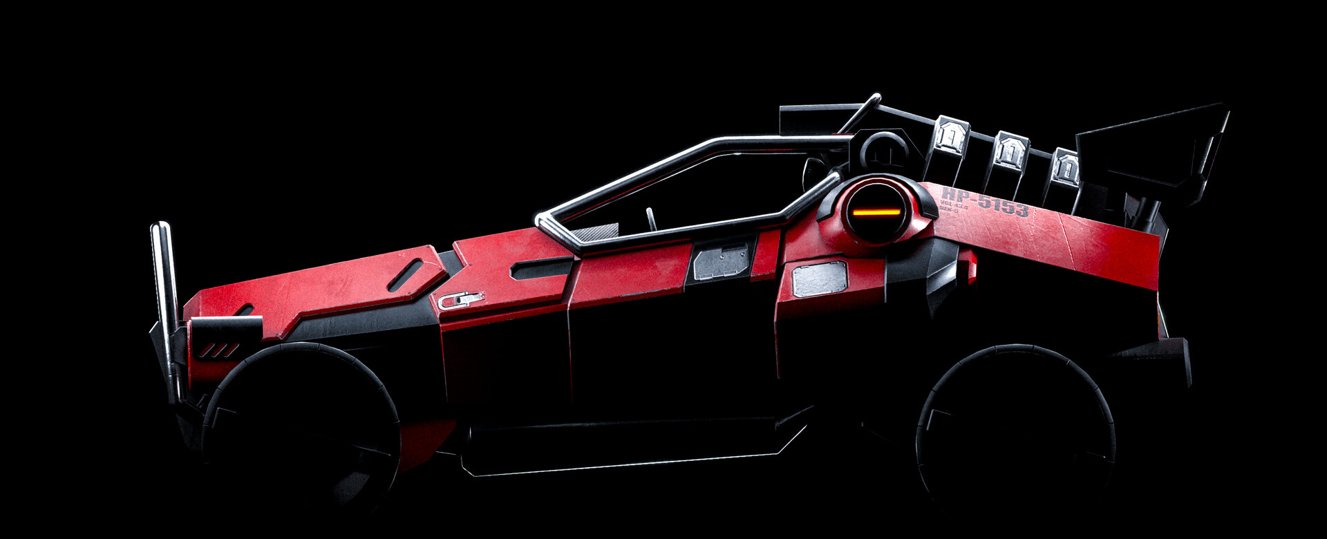 ilya ermolaev - red sci-fi car