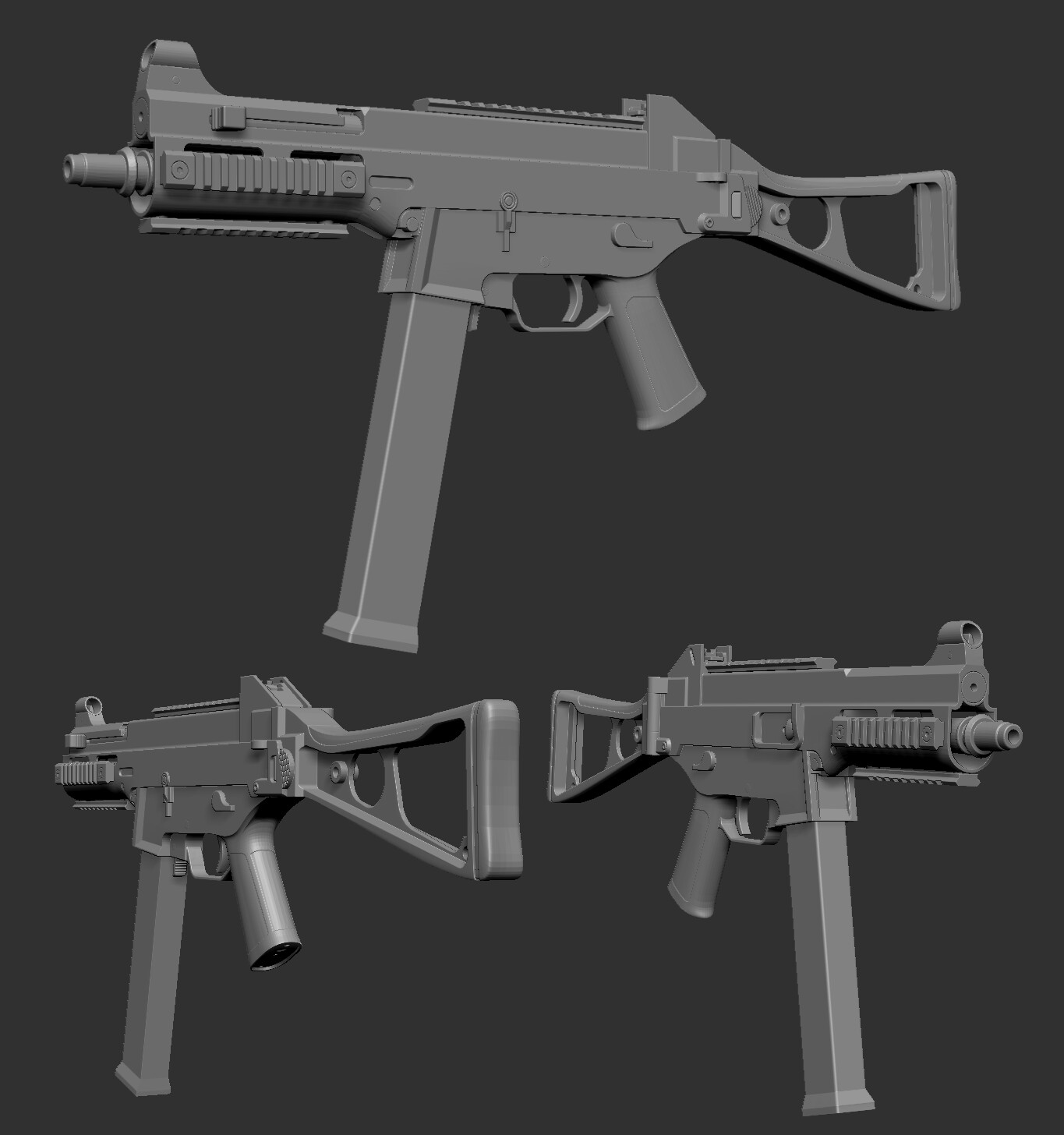 ArtStation - WIP UMP-45
