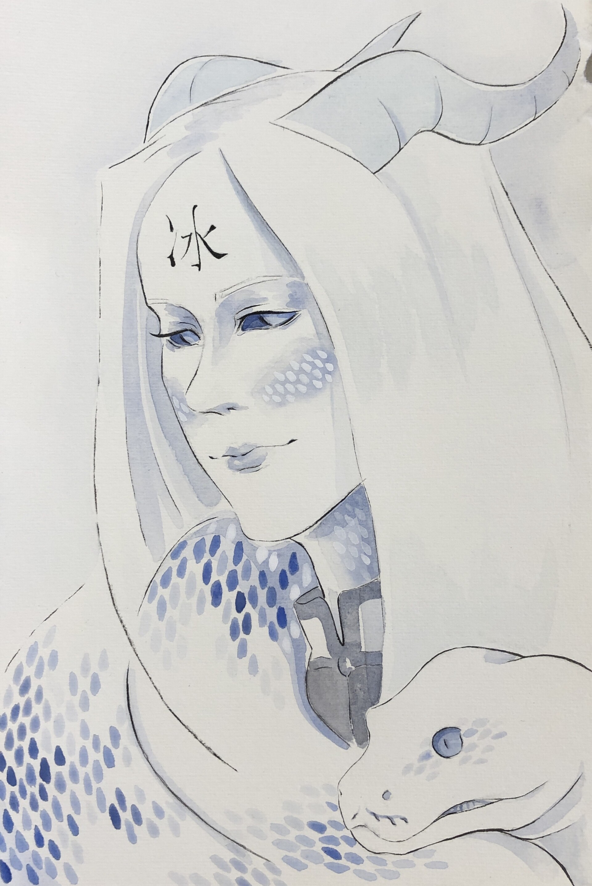 ArtStation - Portrait of the Snow Serpent and his Familiar