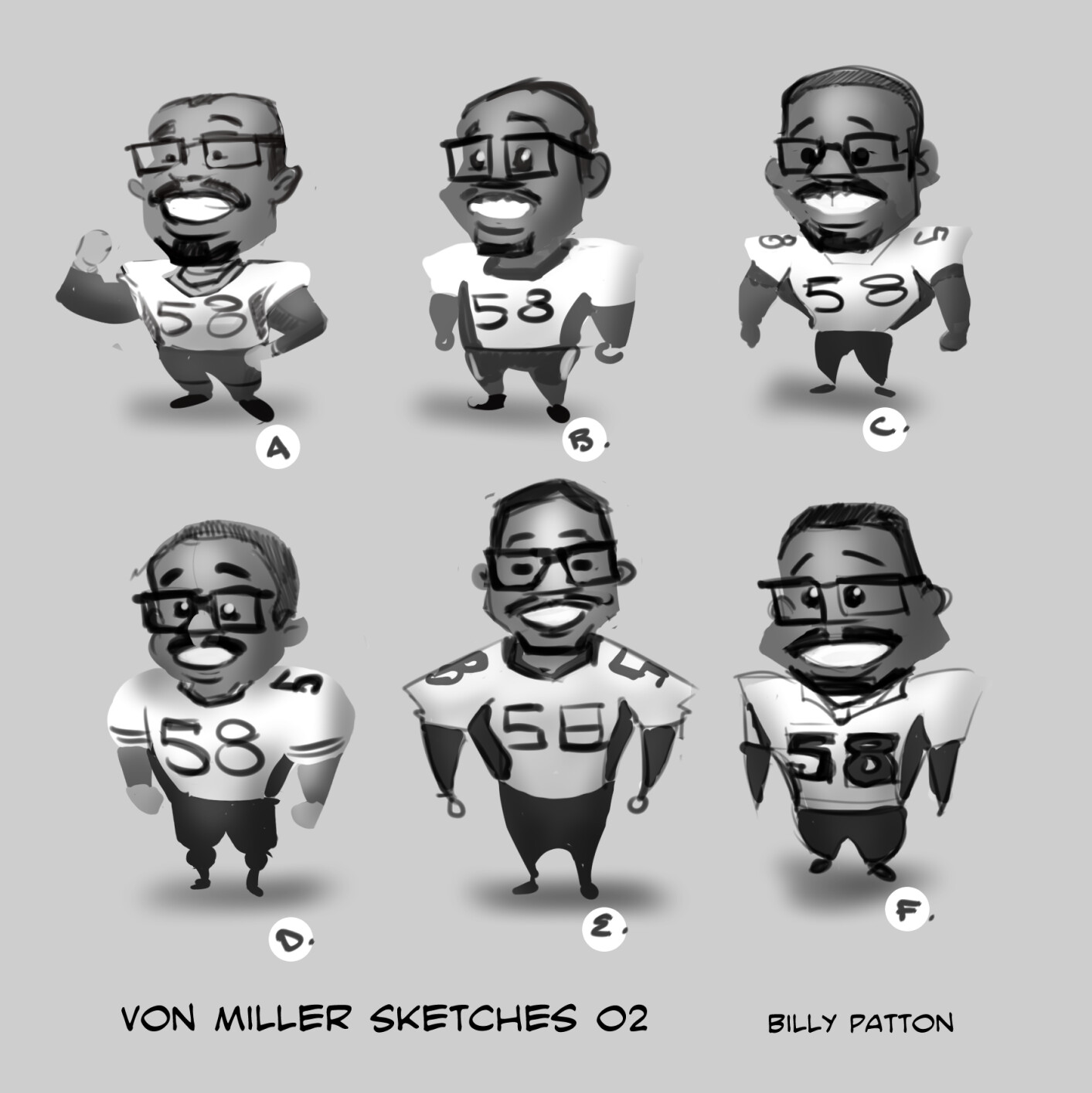 Billy Patton - NFL Character Concepts VON MILLER Outrush Ordinary