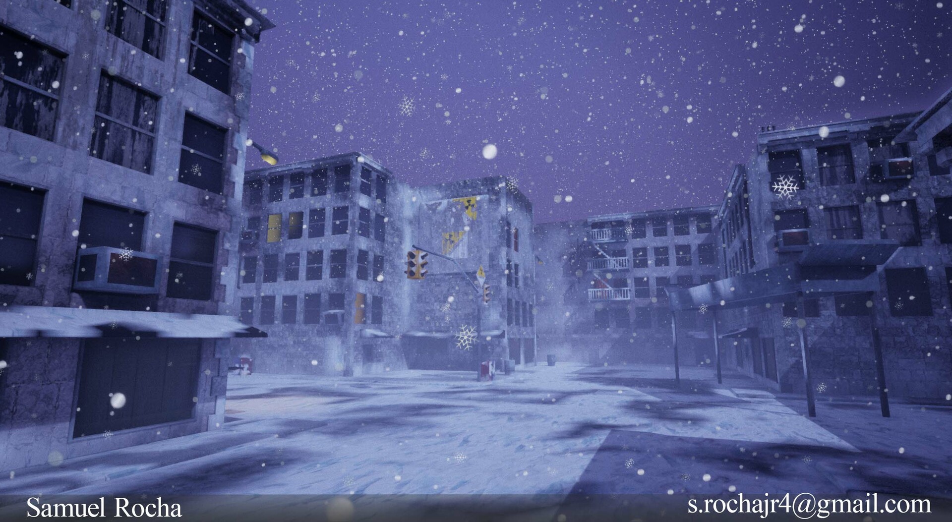 Winter City Street