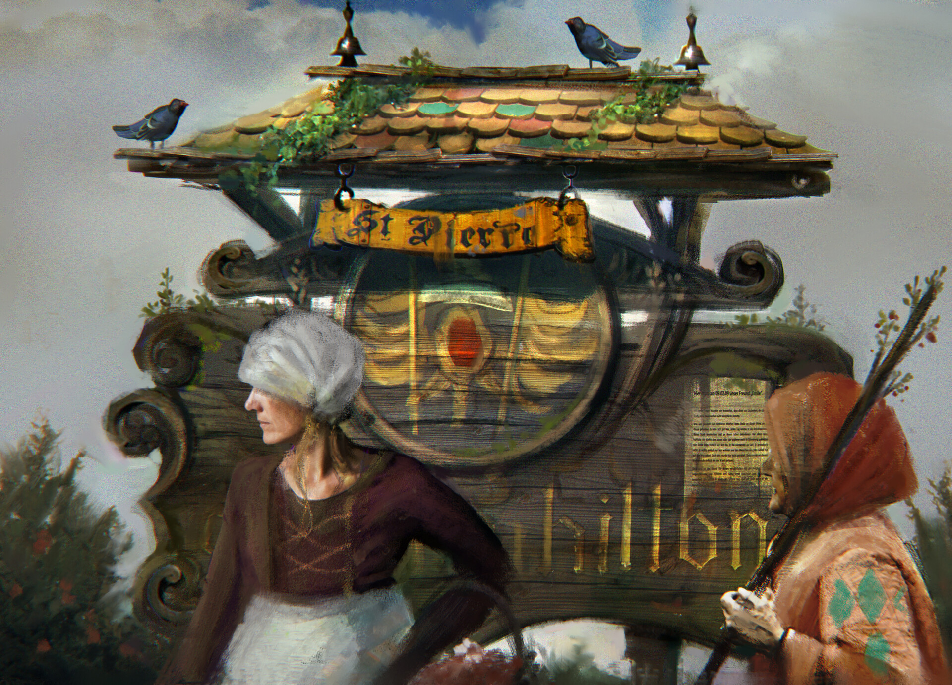 ArtStation - a medieval signboard