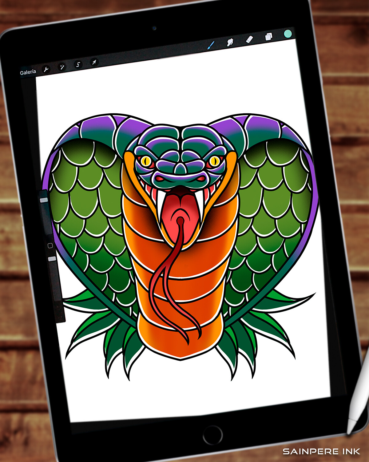 Traditional Cobra Tattoo