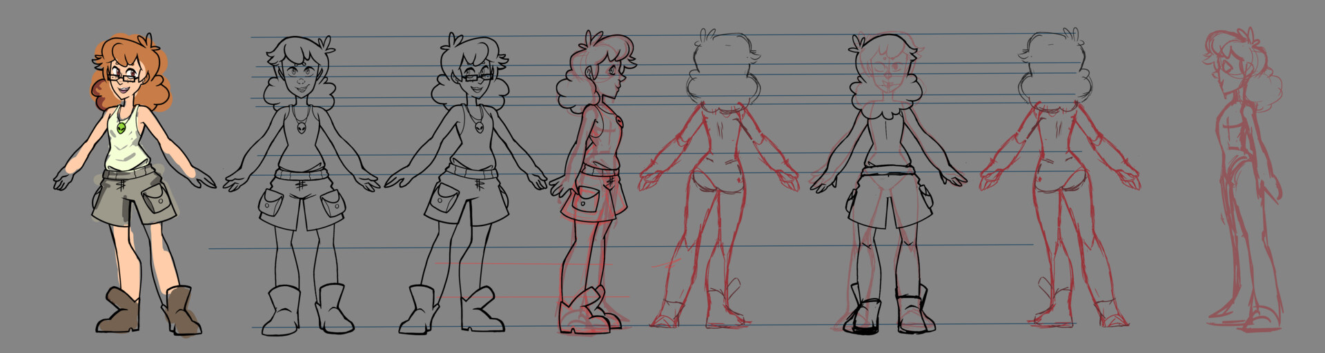 ArtStation - Character 360 phase skeatch (test)