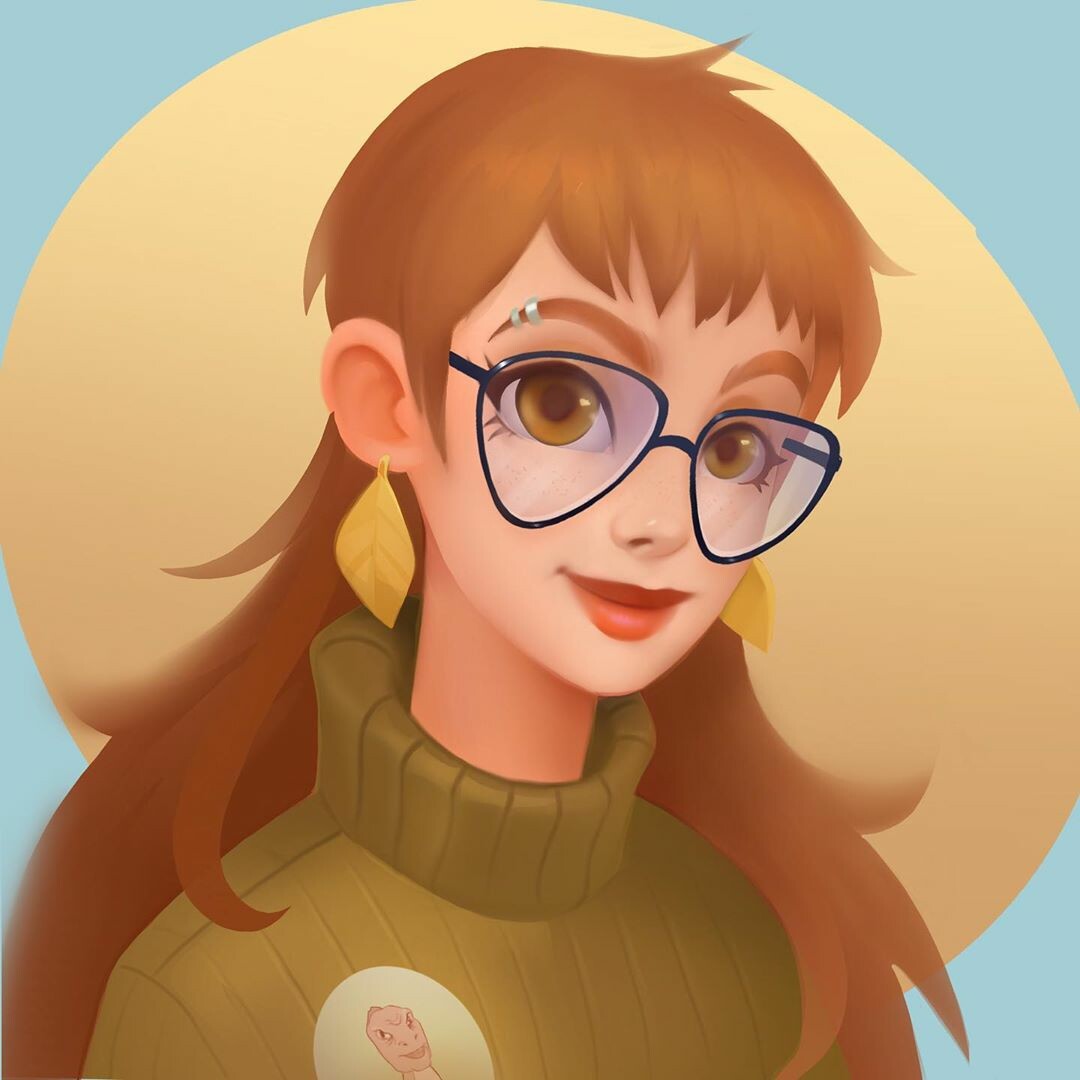 Artstation Girl In Glasses