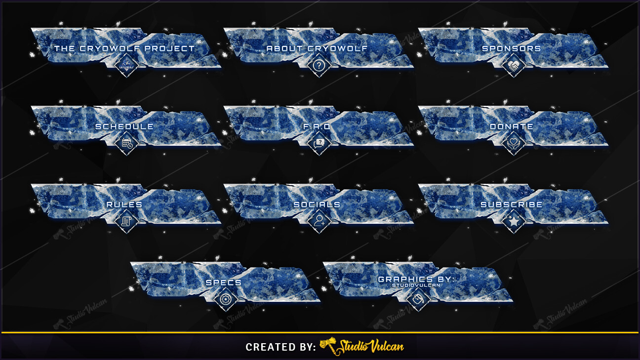 ArtStation - Cryowolf - Glacial Ice Streamer Panels