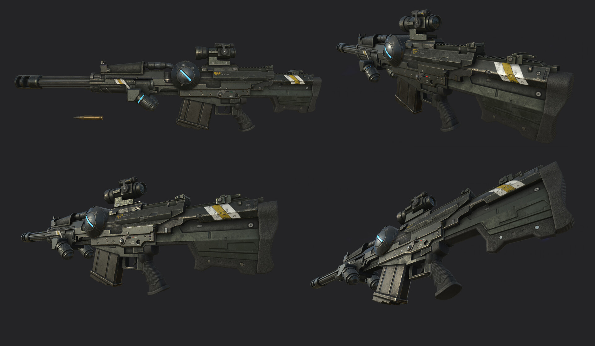 ArtStation - 3D Model Practice: Weapon