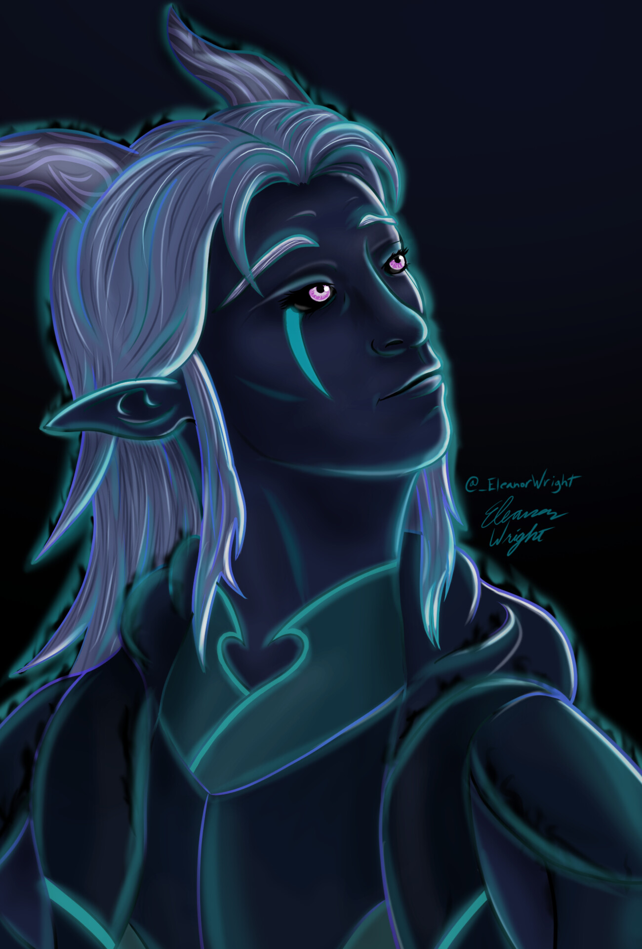 ArtStation - Rayla — Moonshadow Form Portrait