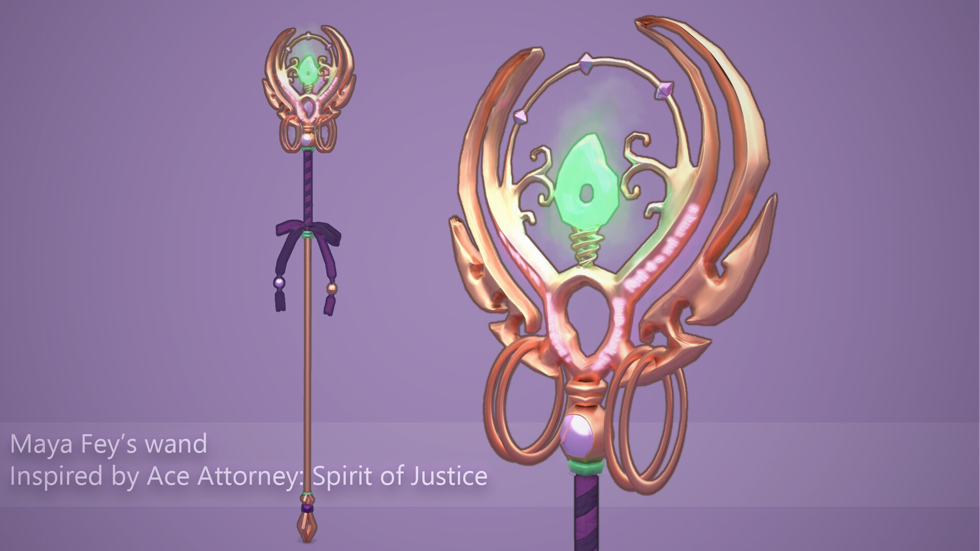 Kathy Huynh - Game stylized accessory : Maya Fey's Wand from Ace ...