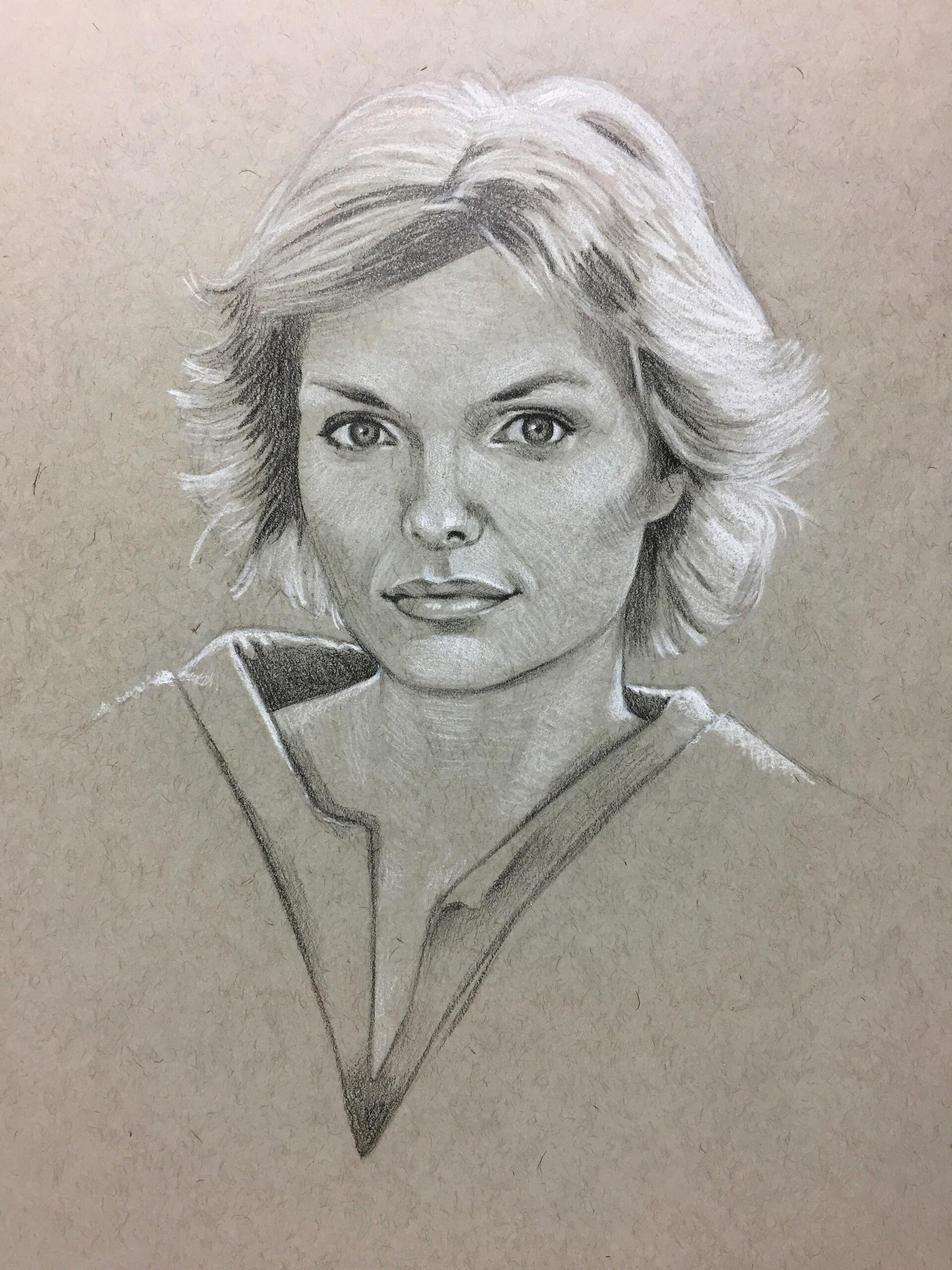 ArtStation - Personal freehand drawing of Michelle Pfeiffer from Ladyhawke