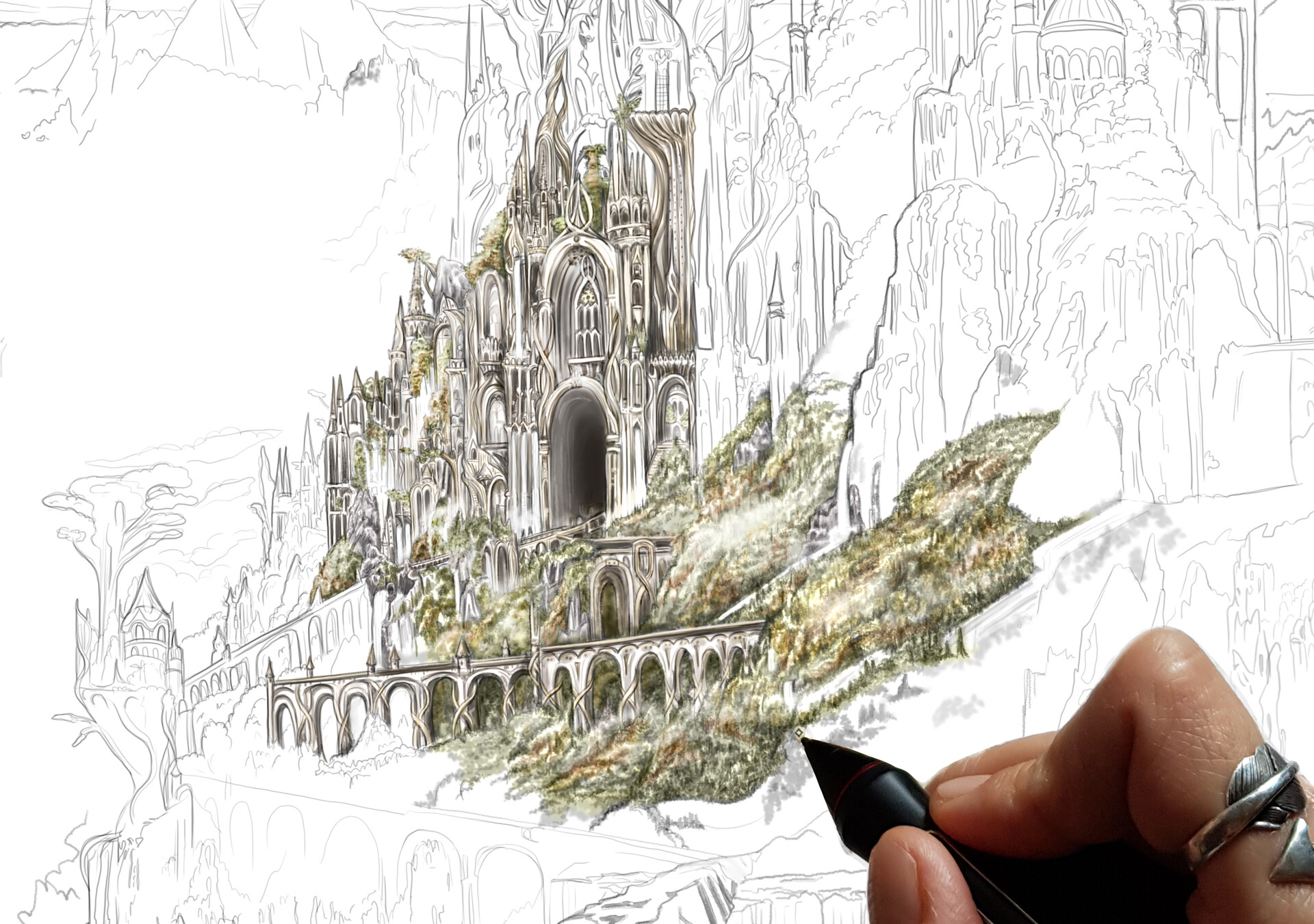 ArtStation - Work in Progress_"Winter over Doriath"