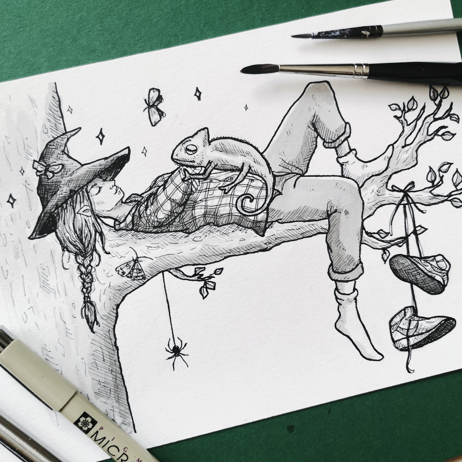 ArtStation - Ink illustrations - traditional art