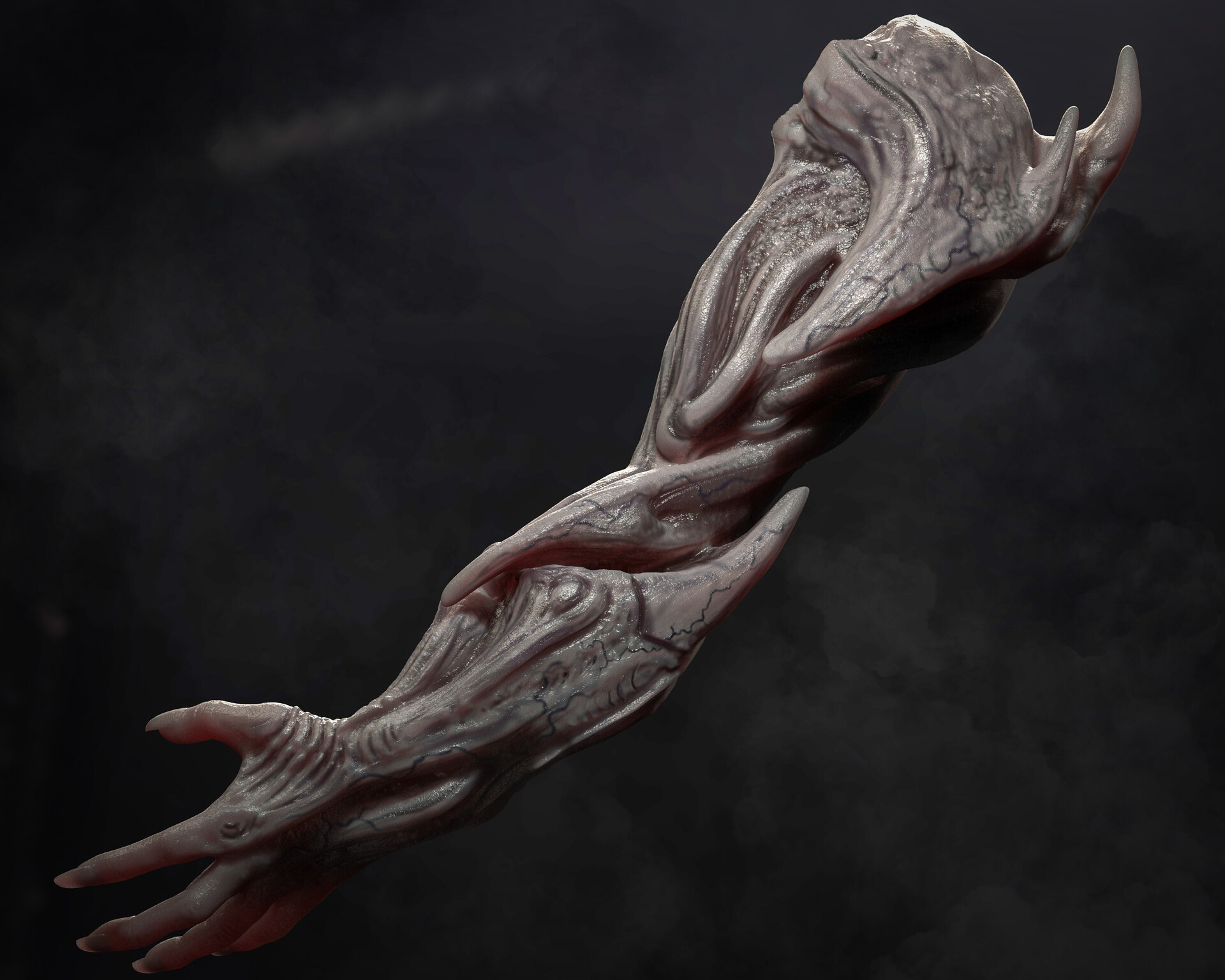 ArtStation - Fleshy creature arm concept