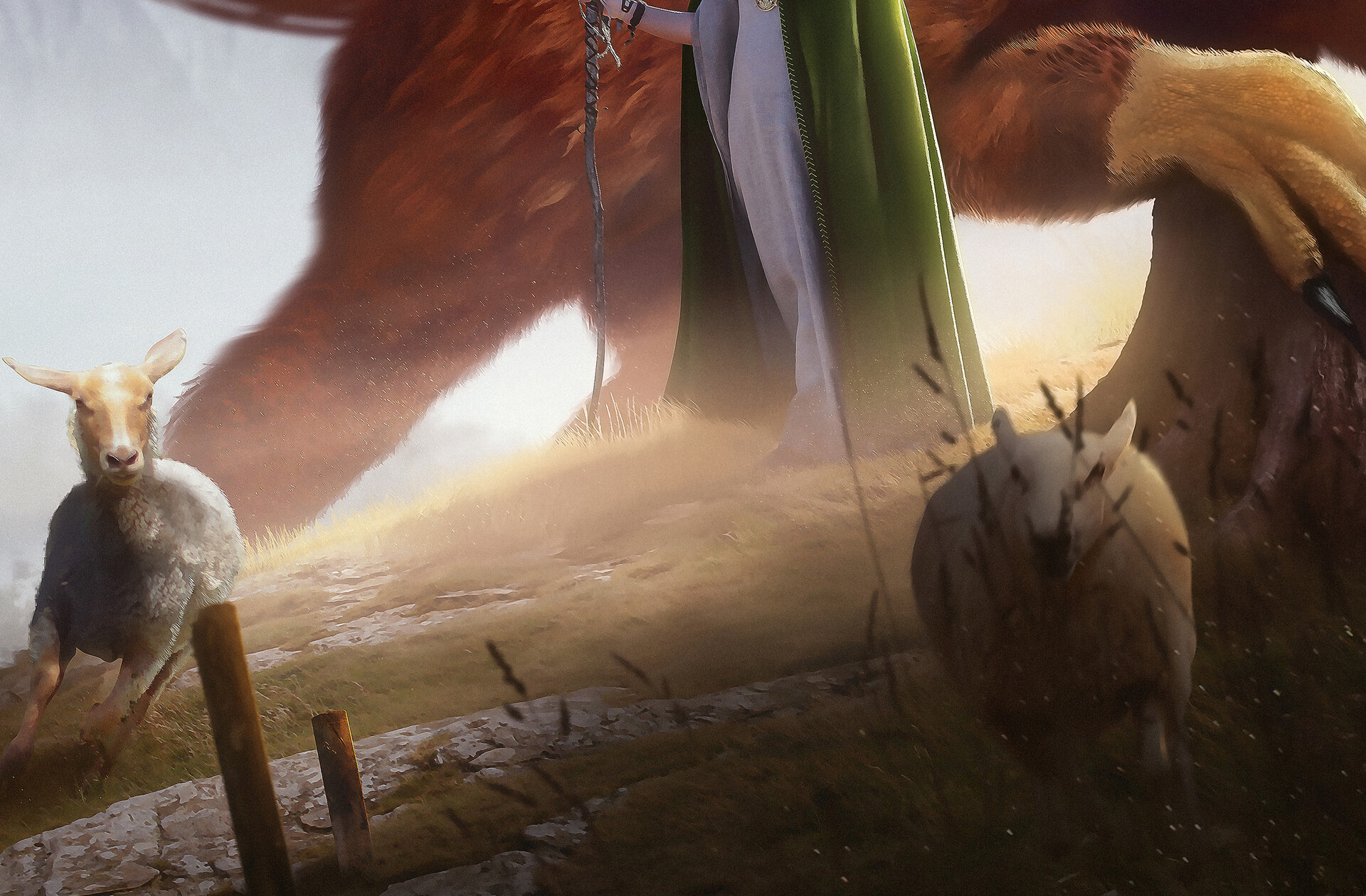 Hosney Qanadelo - Griffin King EAGLE-MATTE PAINTING