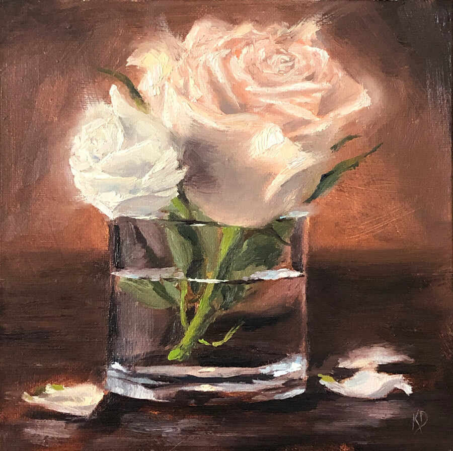 ArtStation - 2 Roses in a Glass
