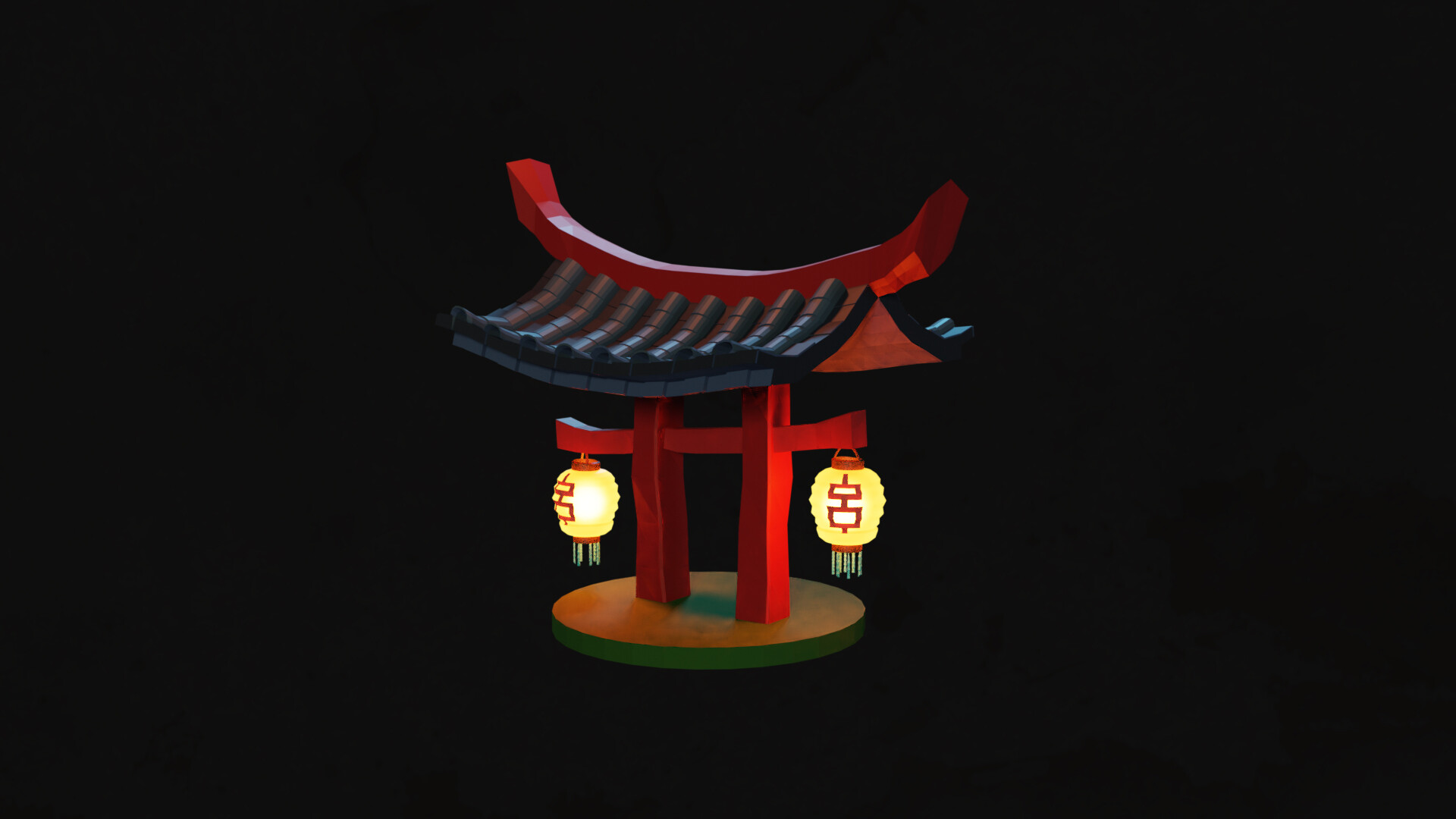 ArtStation - Stylized Japanese Shrine