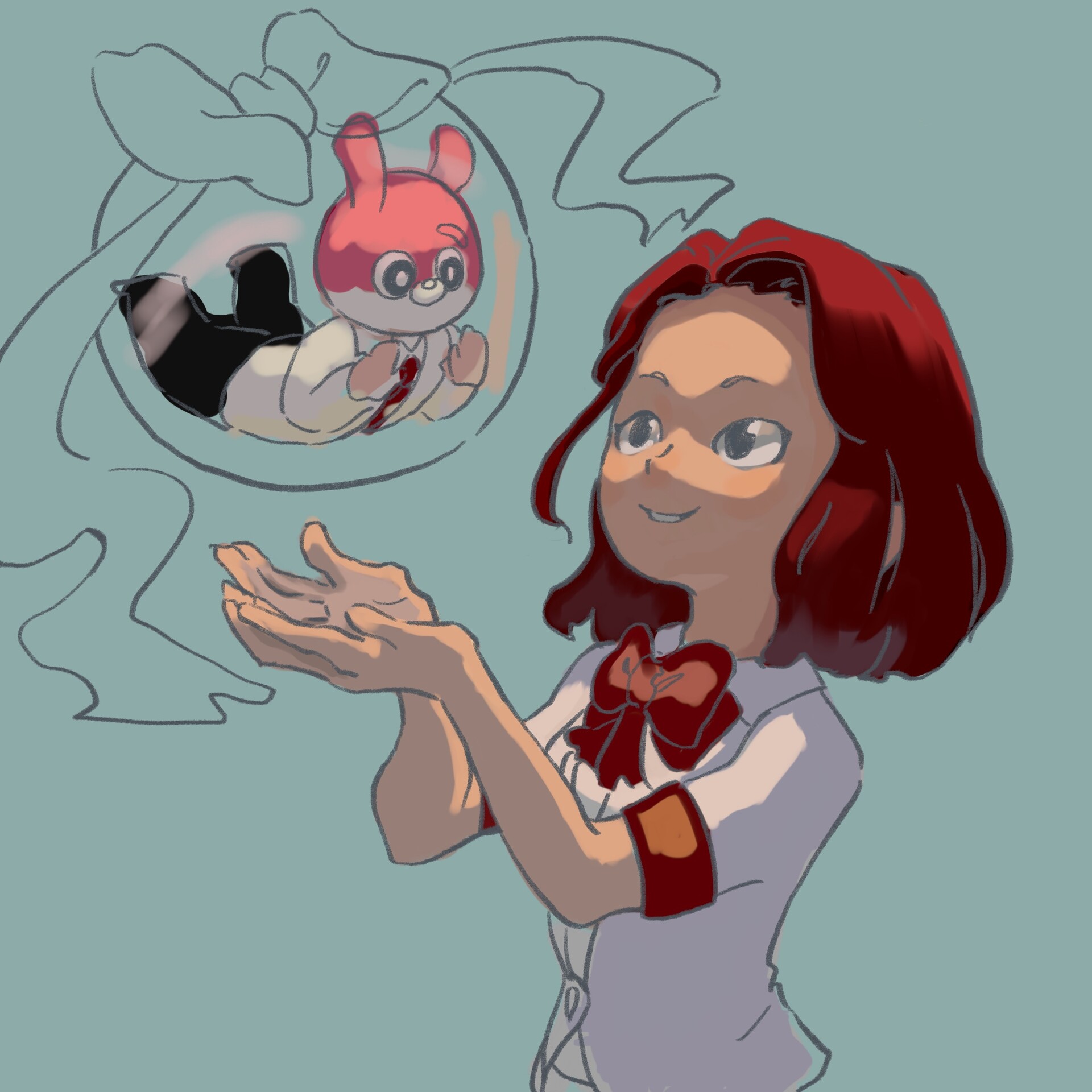 WEI CHI FANG - Girl with her rabbit