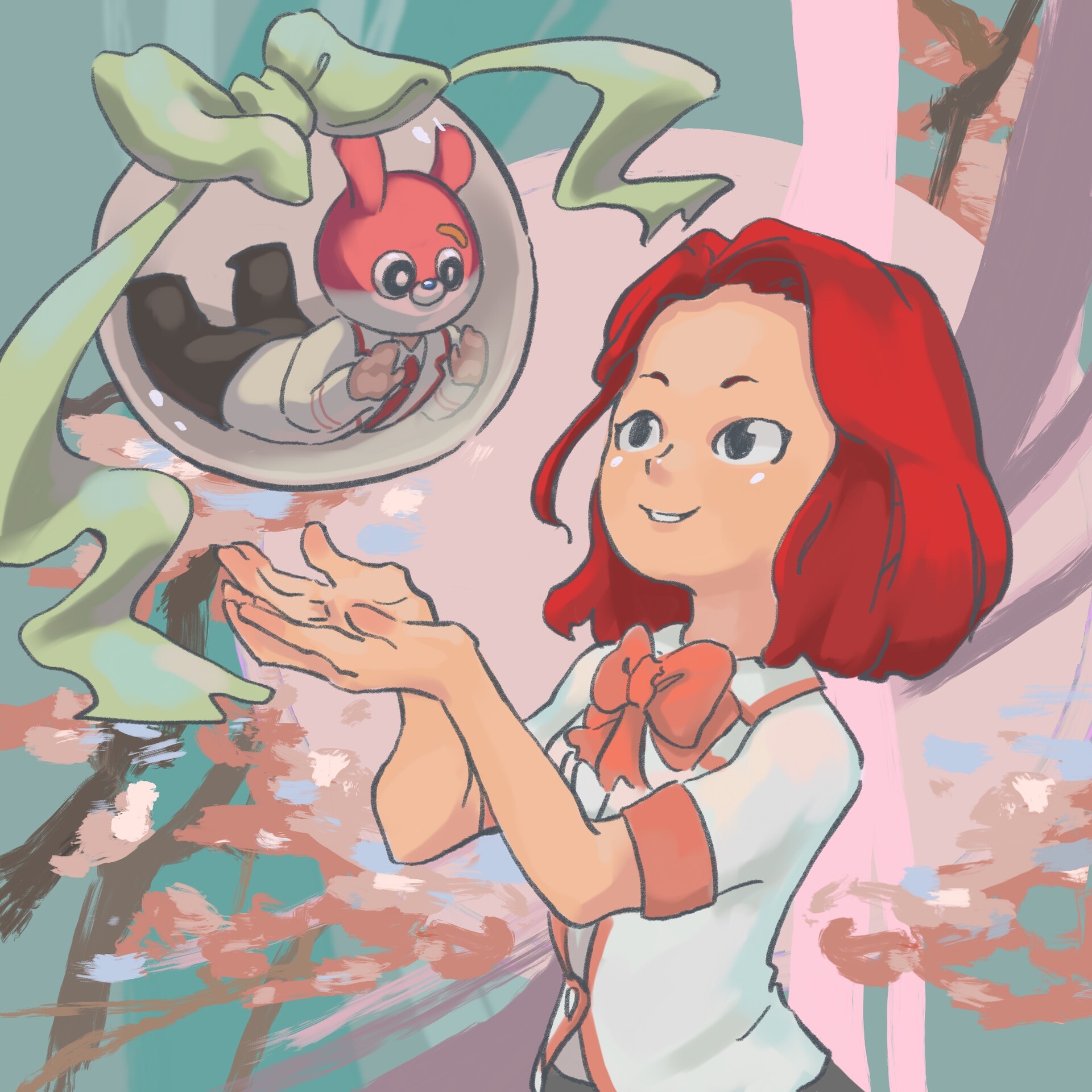 WEI CHI FANG - Girl with her rabbit