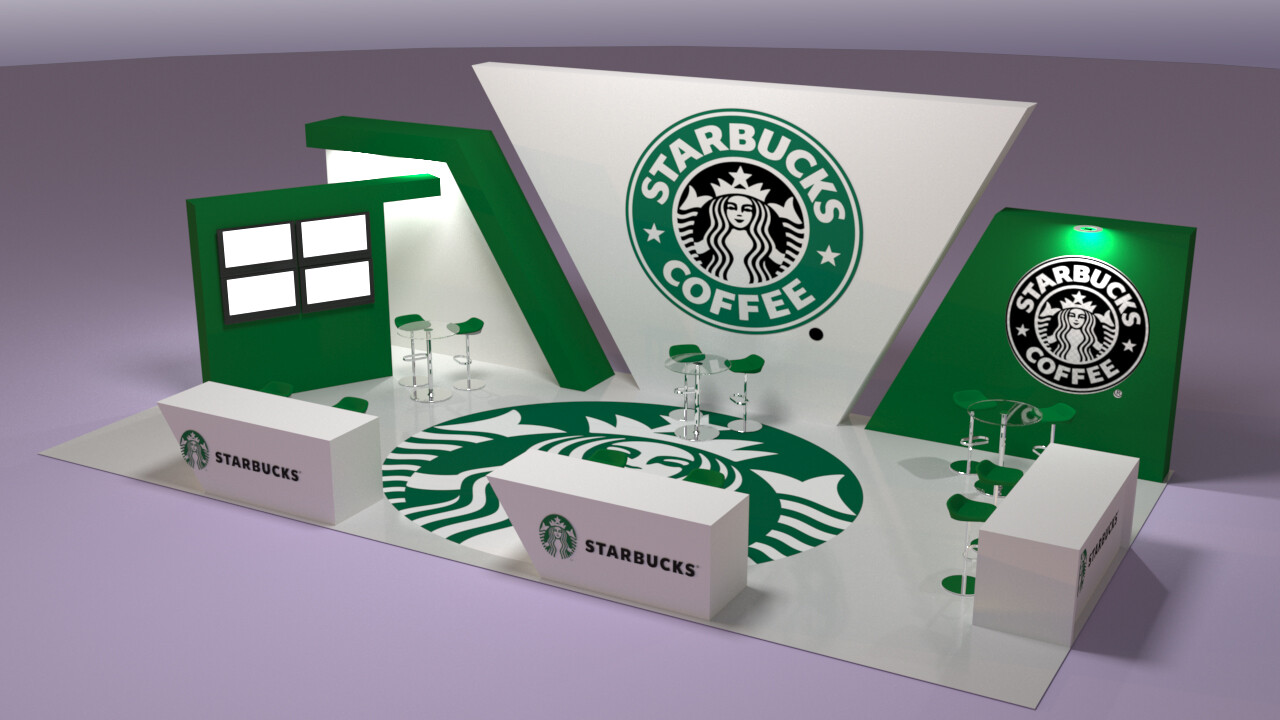 ArtStation - STAND STARBUCKS 8x4