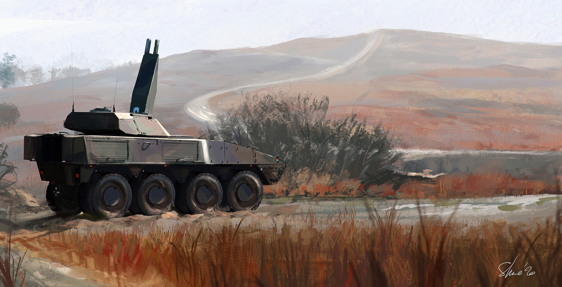 ArtStation - APC Into The Bush