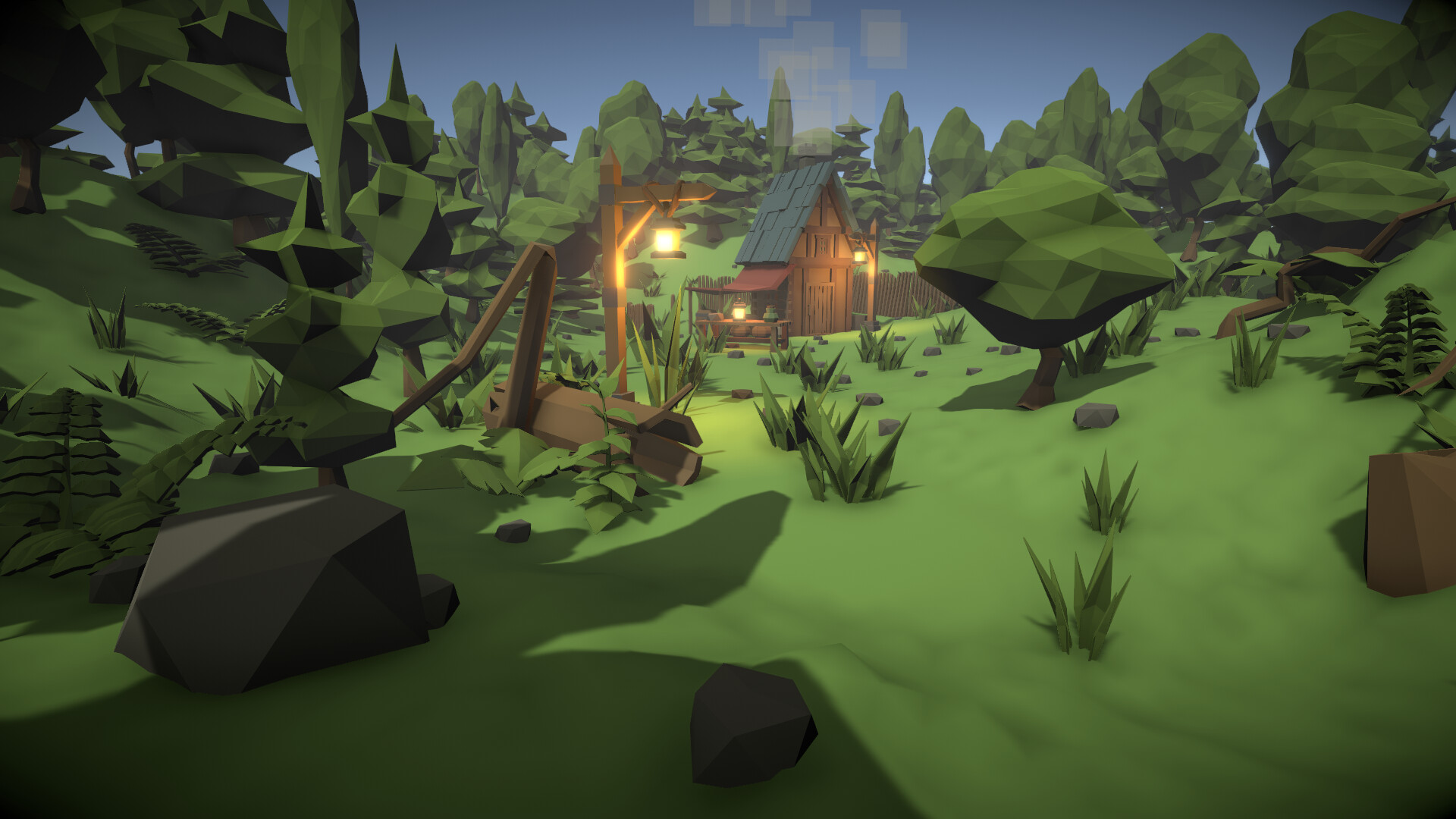 ArtStation - low poly forest