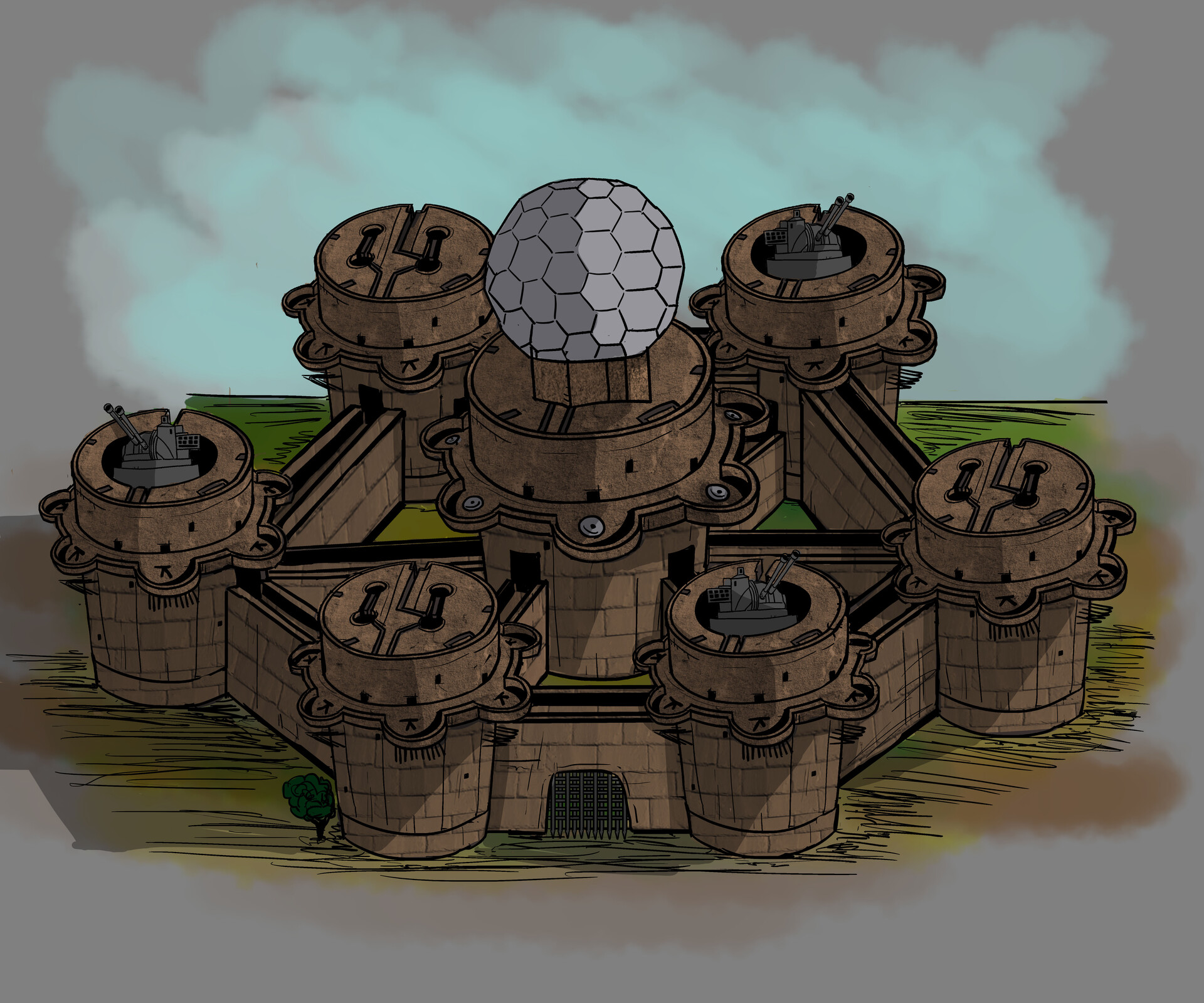 ArtStation - Flak Castle Argus commission