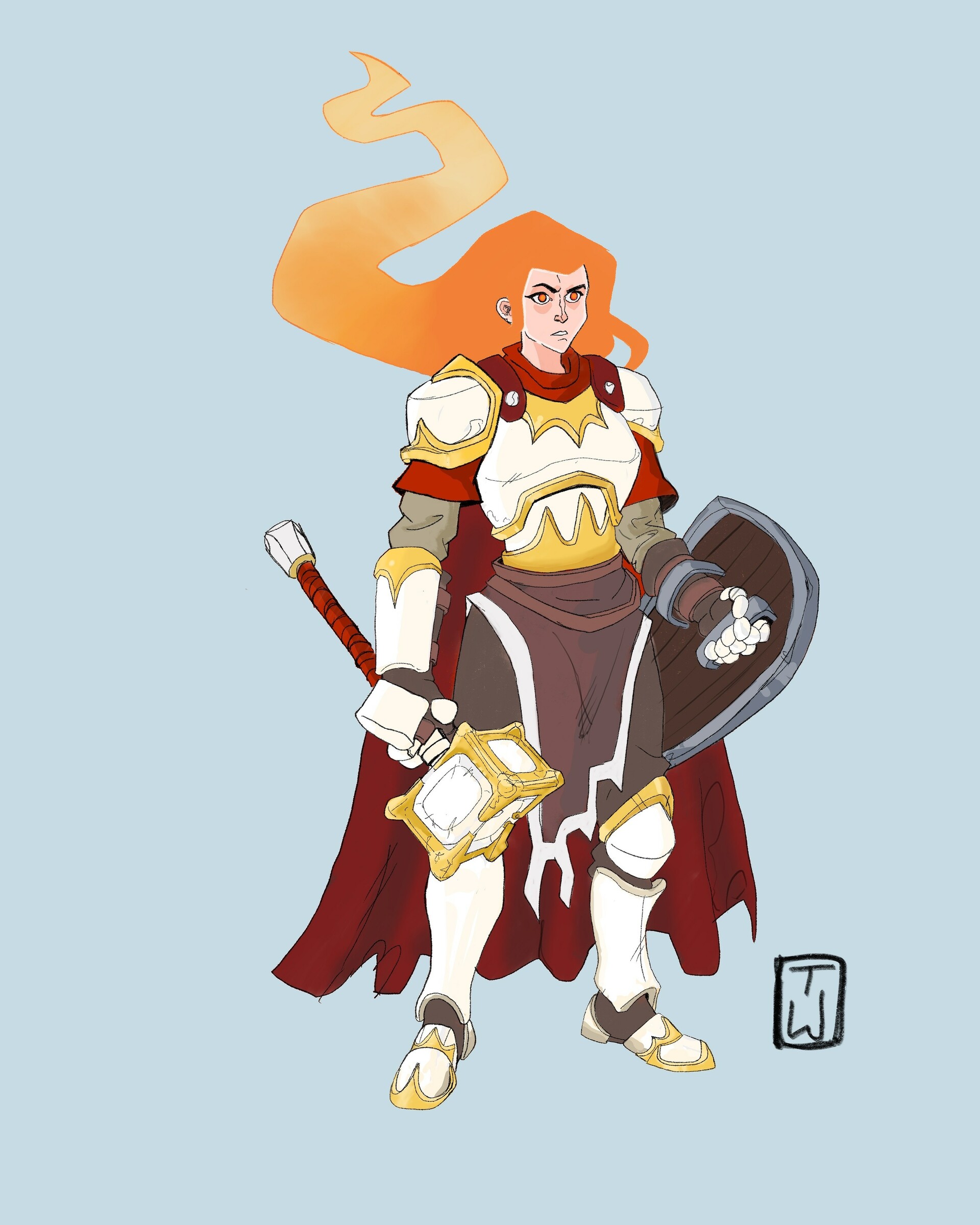 ArtStation - Fire genasi fighter for the boros legion.