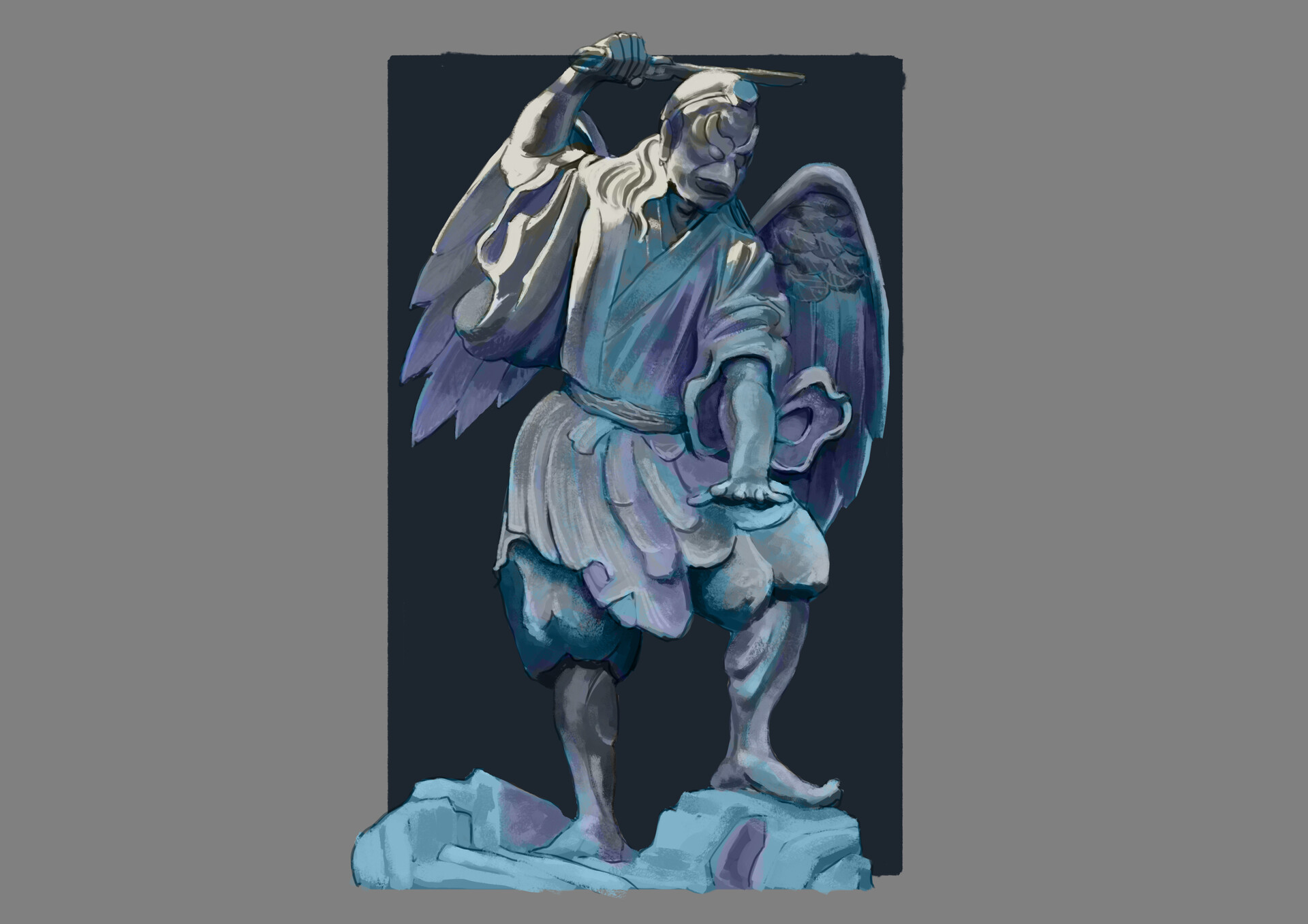 ArtStation - Tengu Statue Study