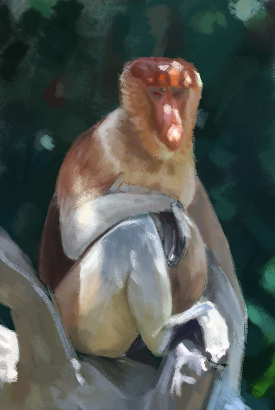 ArtStation - The monkey with red eyes