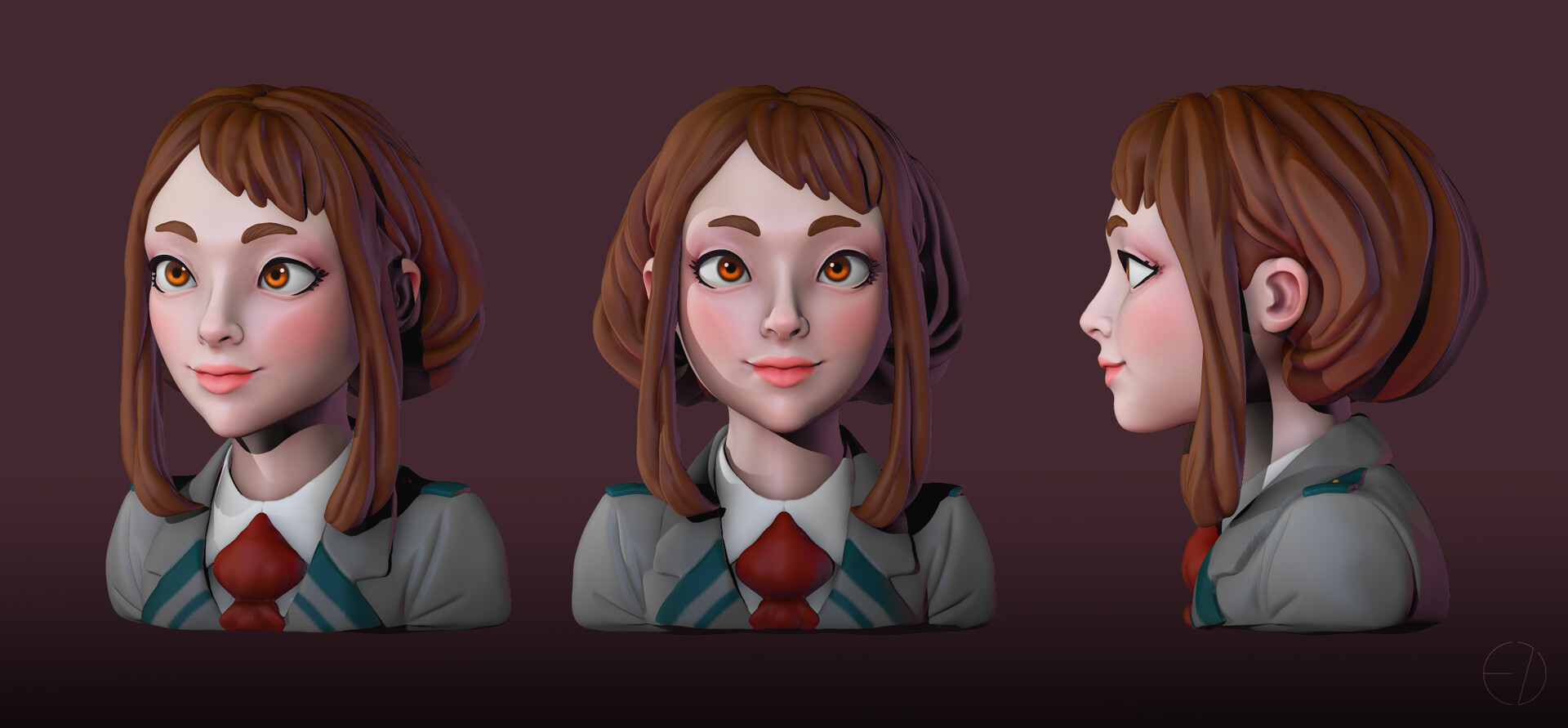 ArtStation - Uraraka portrait
